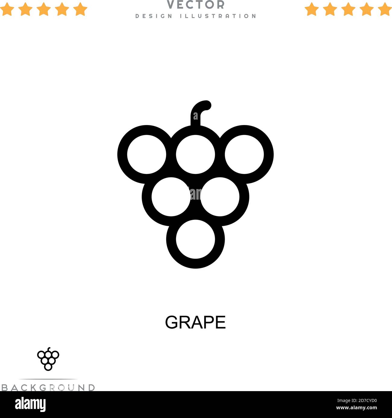 Grape icon. Simple element from digital disruption collection. Line ...