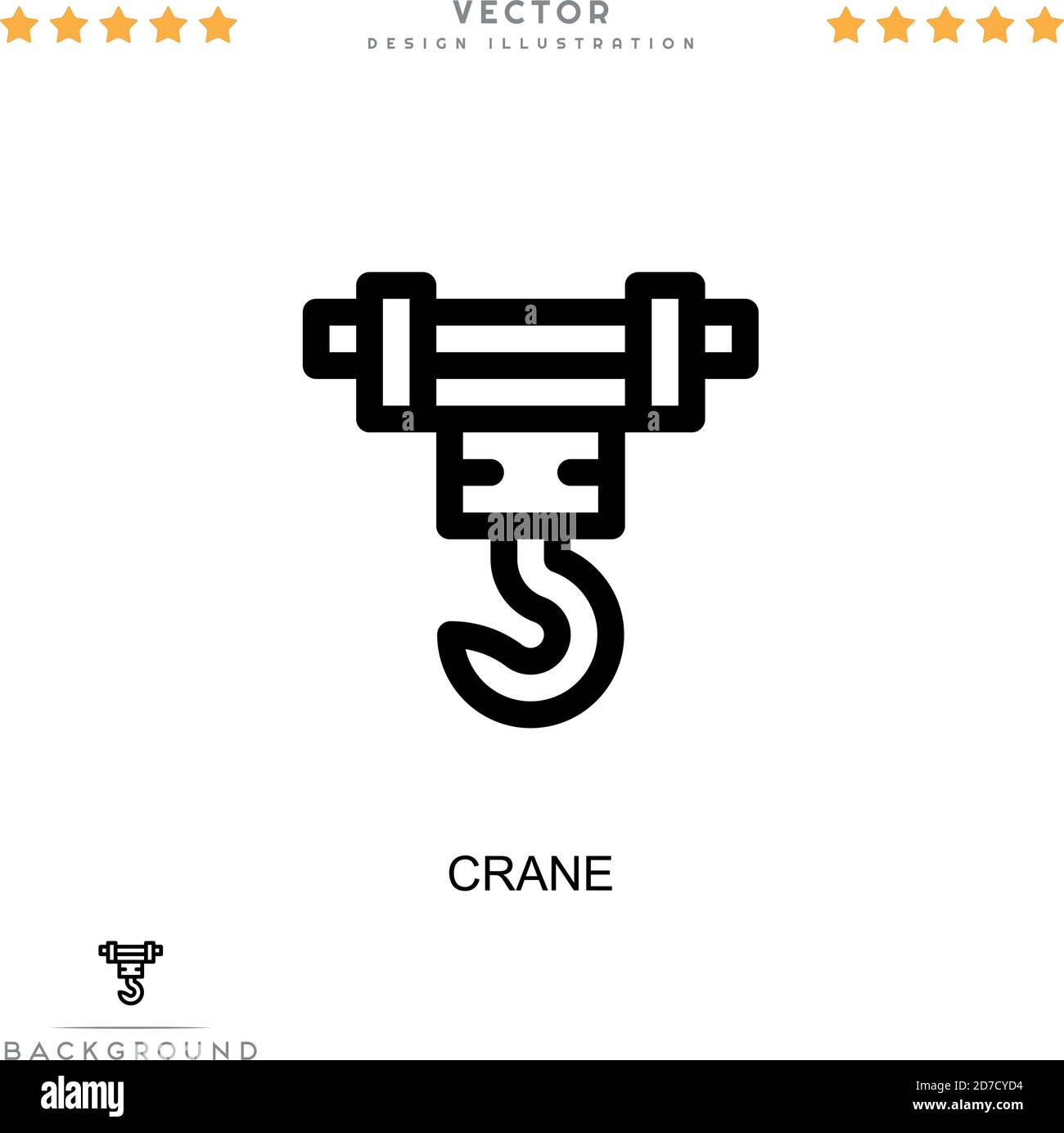 Crane icon. Simple element from digital disruption collection. Line ...