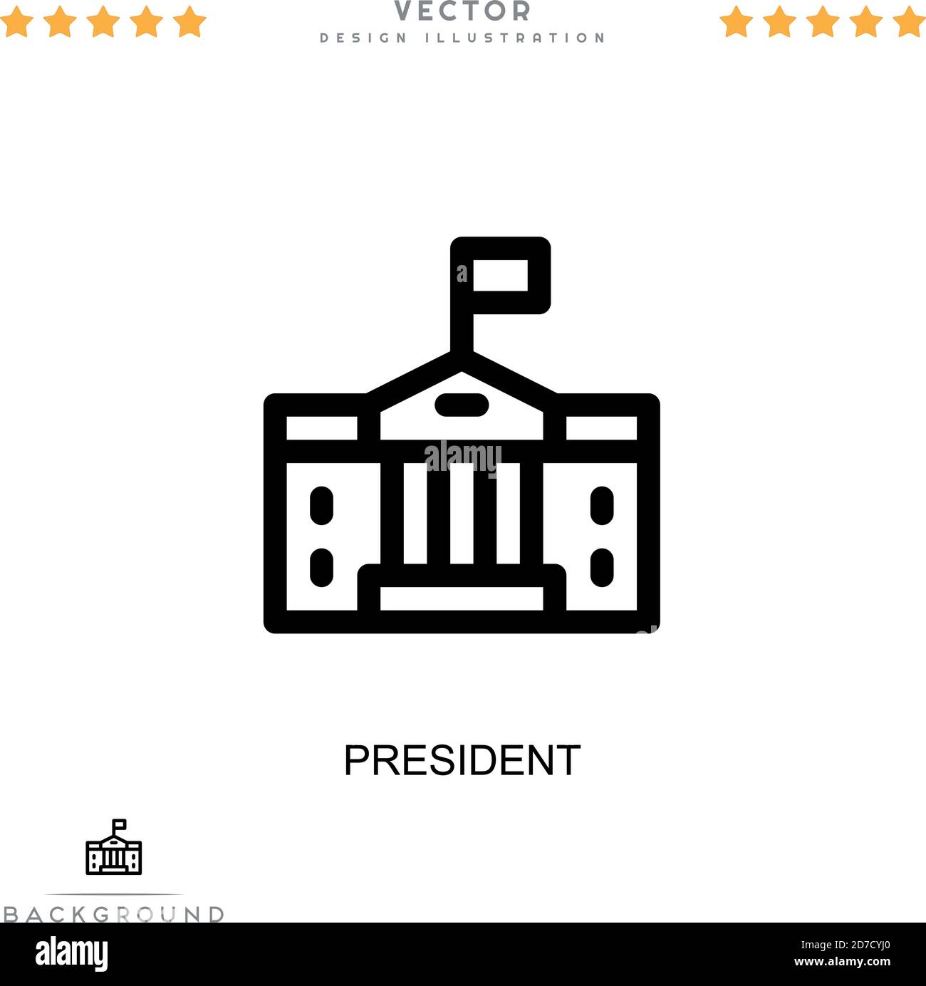 President icon. Simple element from digital disruption collection. Line ...