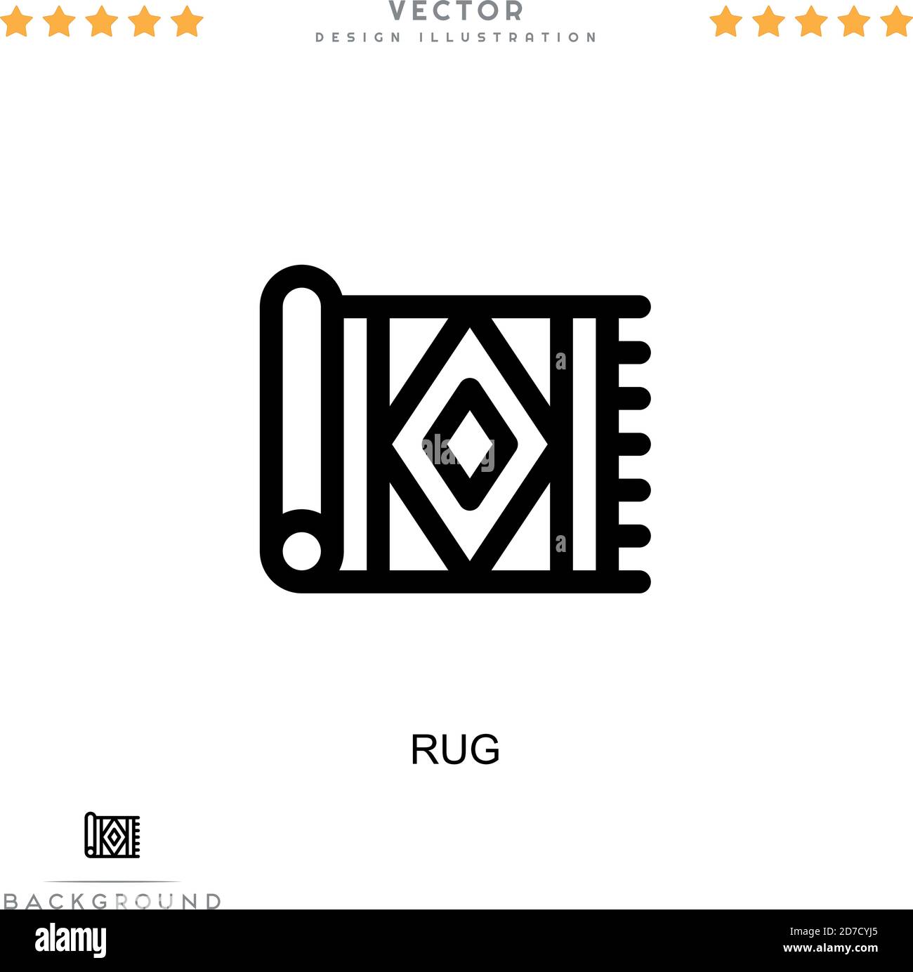 Rug icon. Simple element from digital disruption collection. Line Rug ...