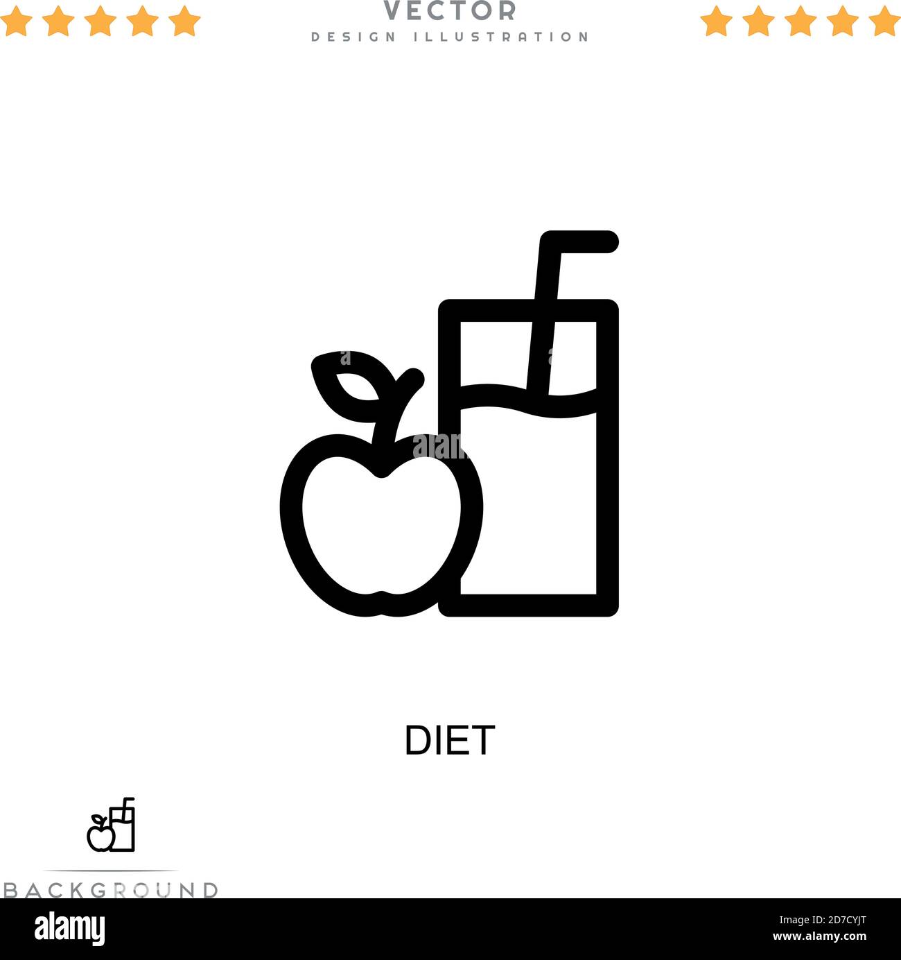 Diet icon. Simple element from digital disruption collection. Line Diet ...