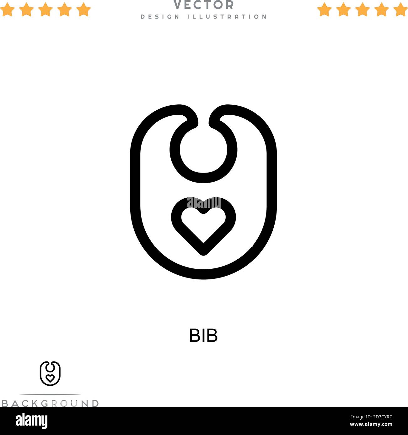 Bib icon. Simple element from digital disruption collection. Line Bib ...