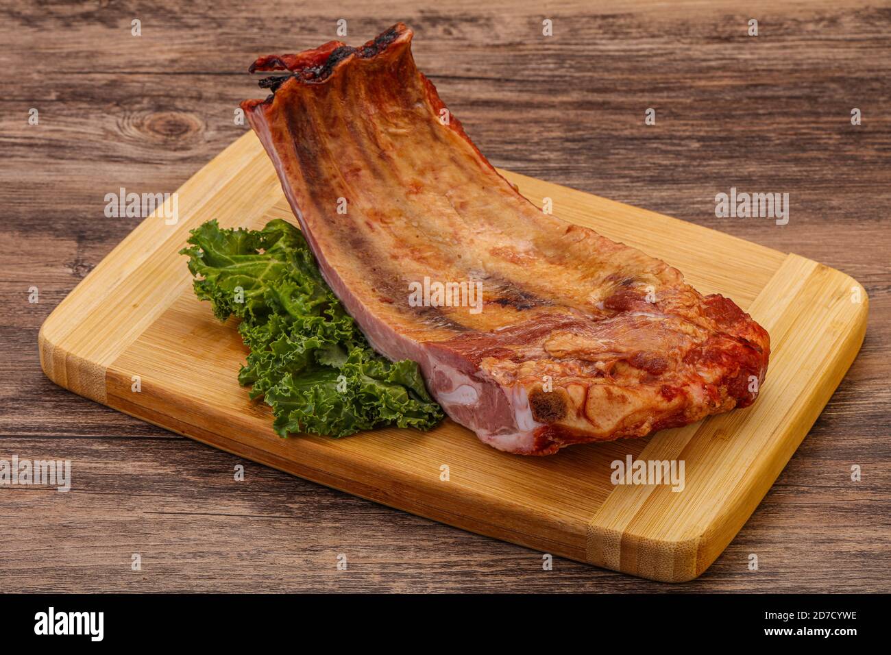 Smoked pork ribs with spices and herbs Stock Photo - Alamy