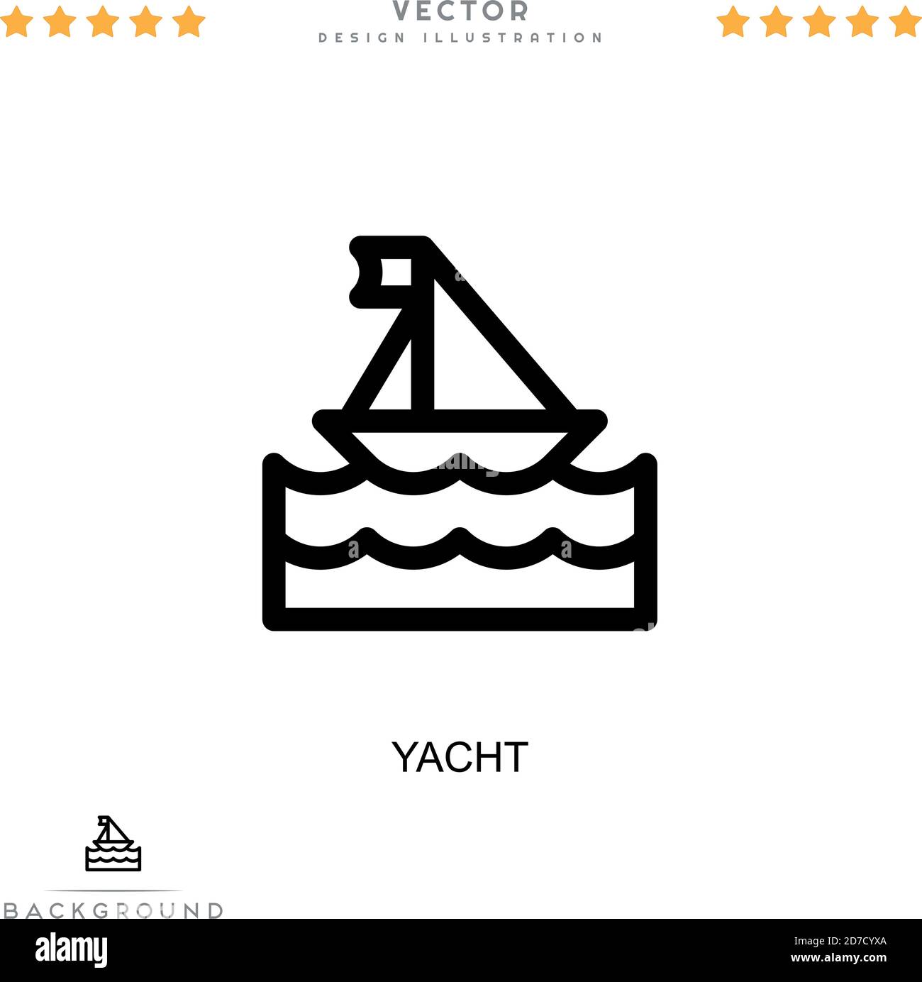 Yacht icon. Simple element from digital disruption collection. Line ...