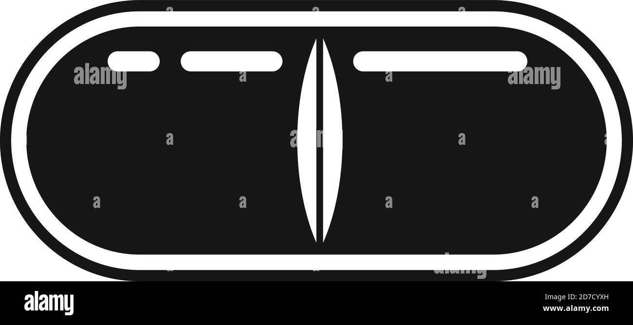 Dose capsule pill icon. Simple illustration of dose capsule pill vector ...