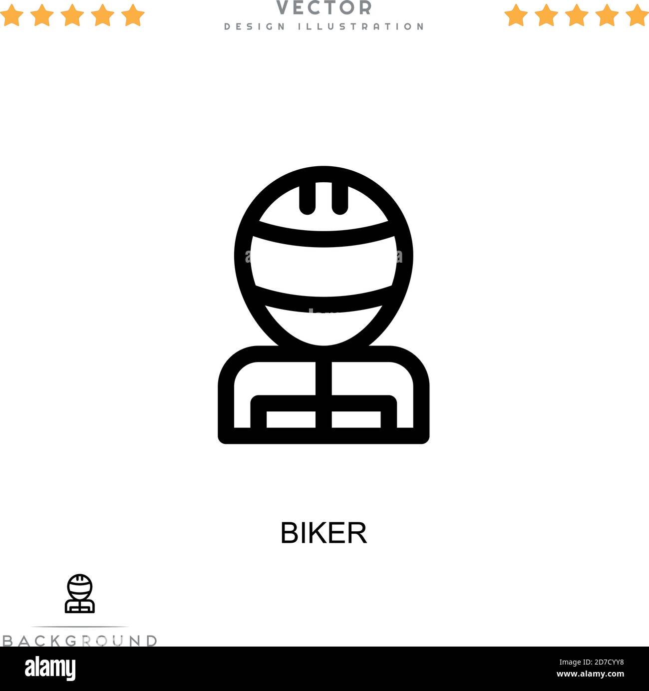 Biker icon. Simple element from digital disruption collection. Line ...