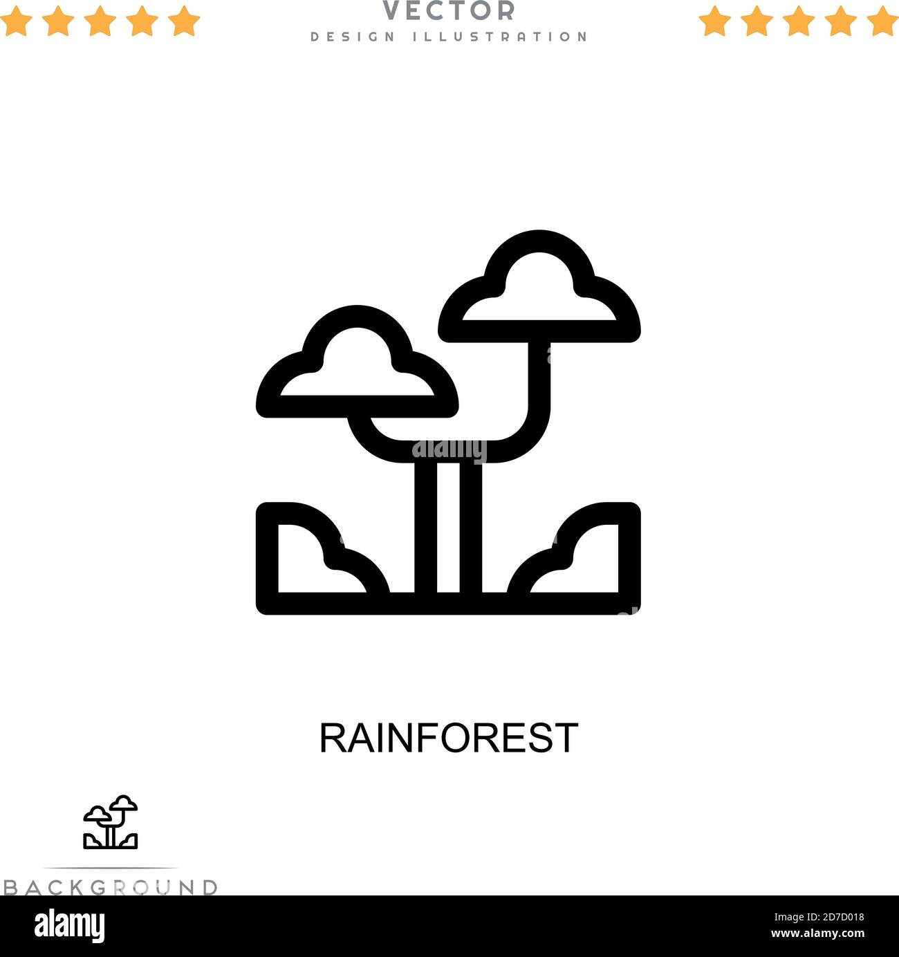 Rainforest icon. Simple element from digital disruption collection ...