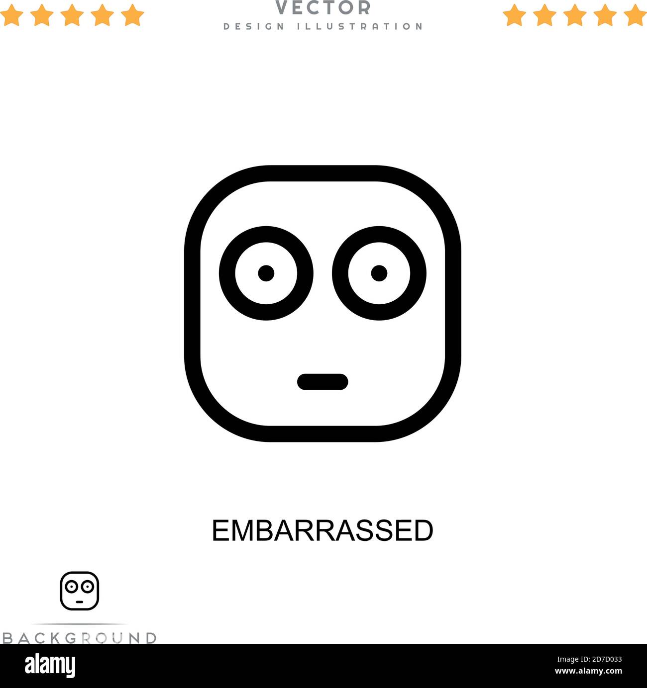 Embarrassed icon. Simple element from digital disruption collection ...