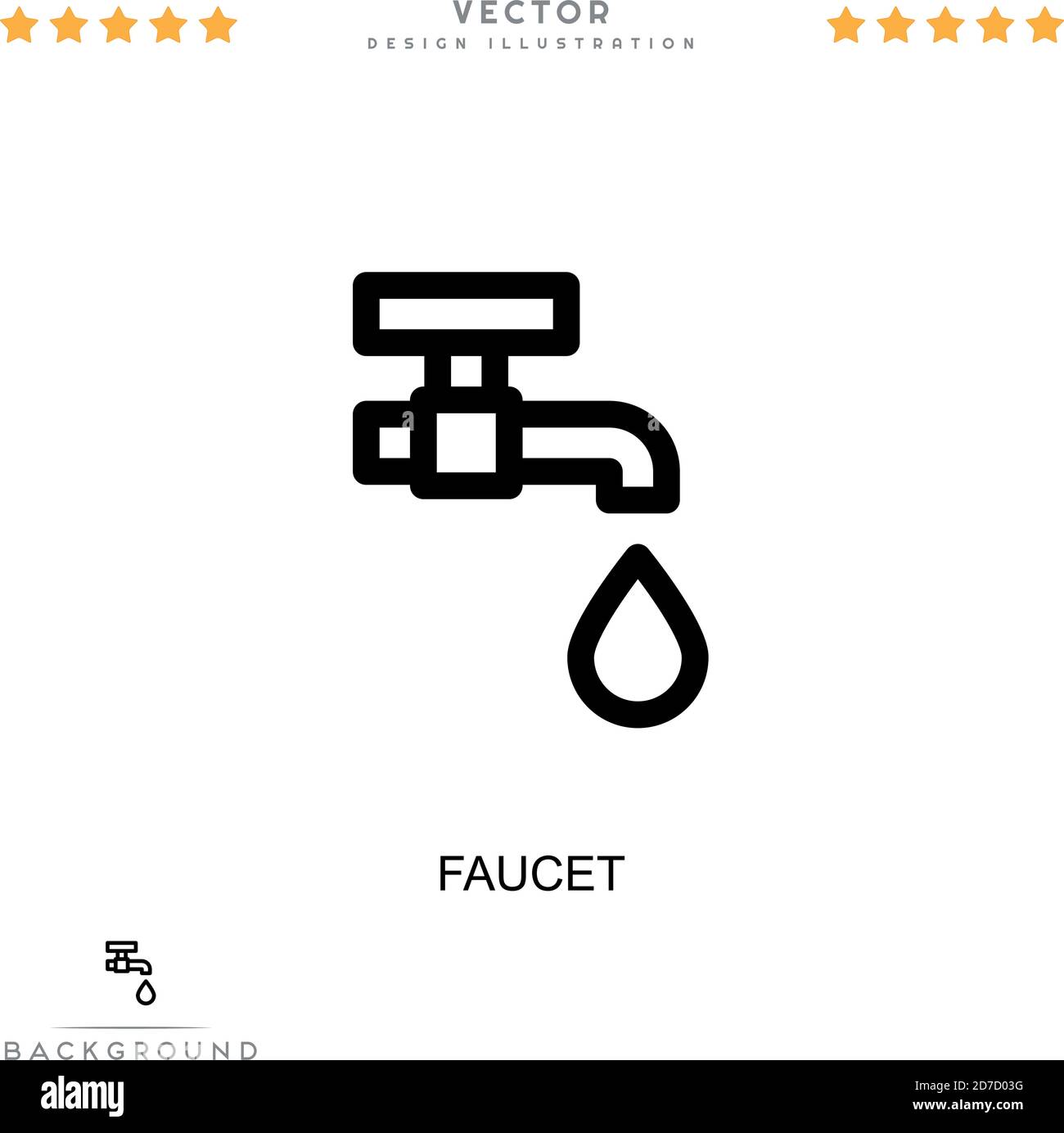 Faucet icon. Simple element from digital disruption collection. Line ...