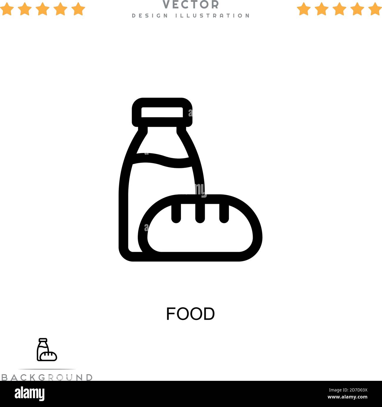 Food icon. Simple element from digital disruption collection. Line Food ...