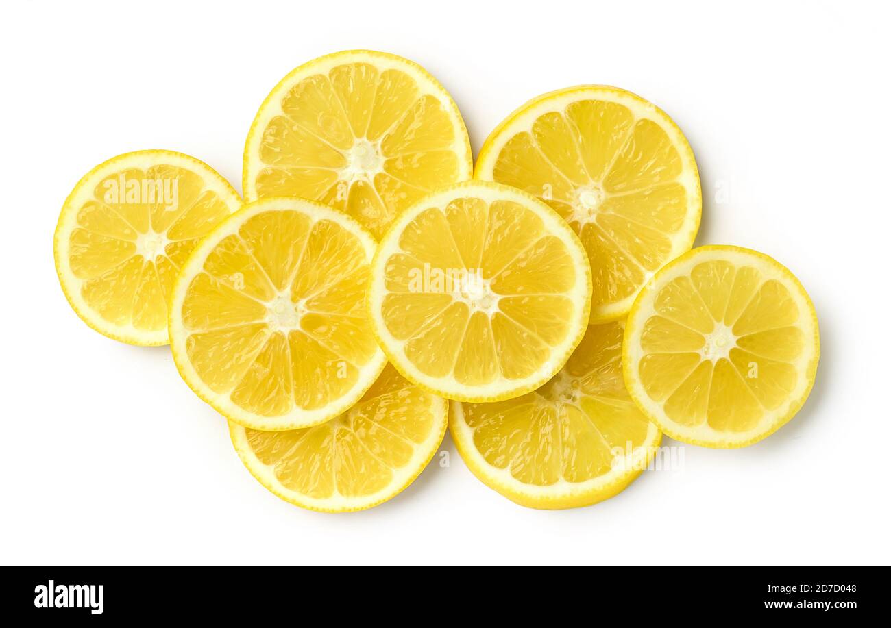 Lemon top view hi-res stock photography and images - Alamy
