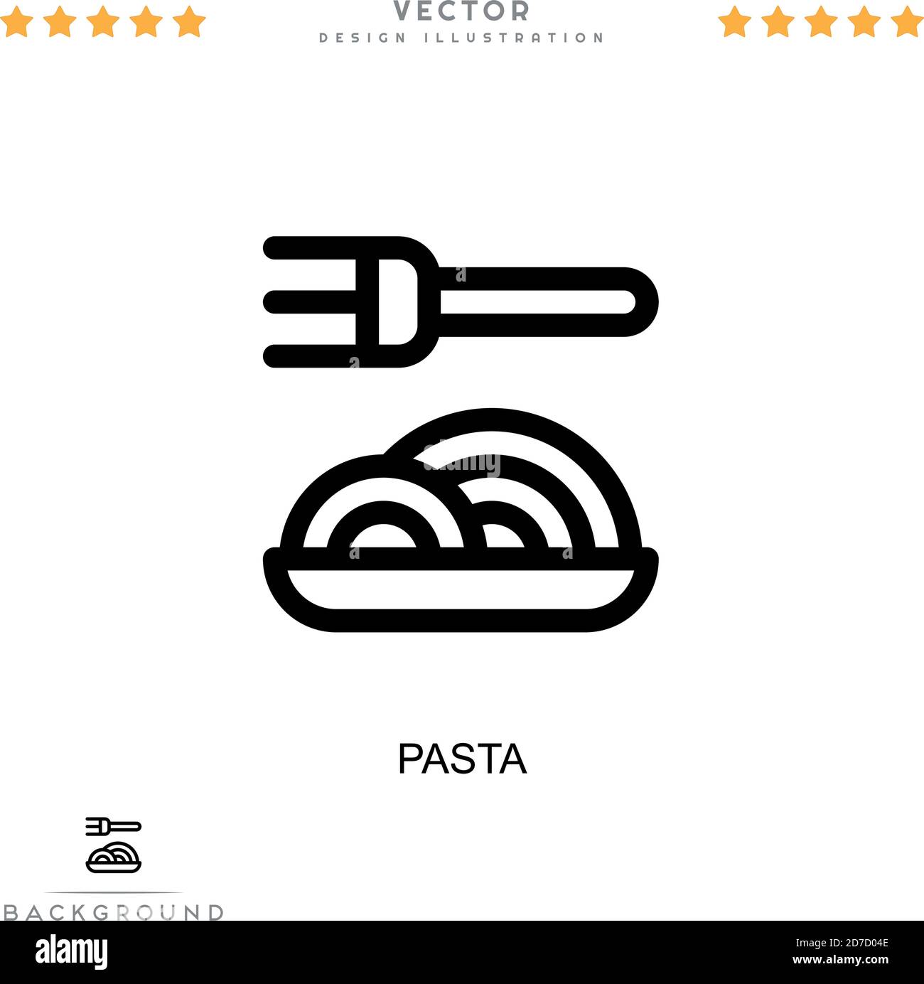 Pasta icon. Simple element from digital disruption collection. Line ...