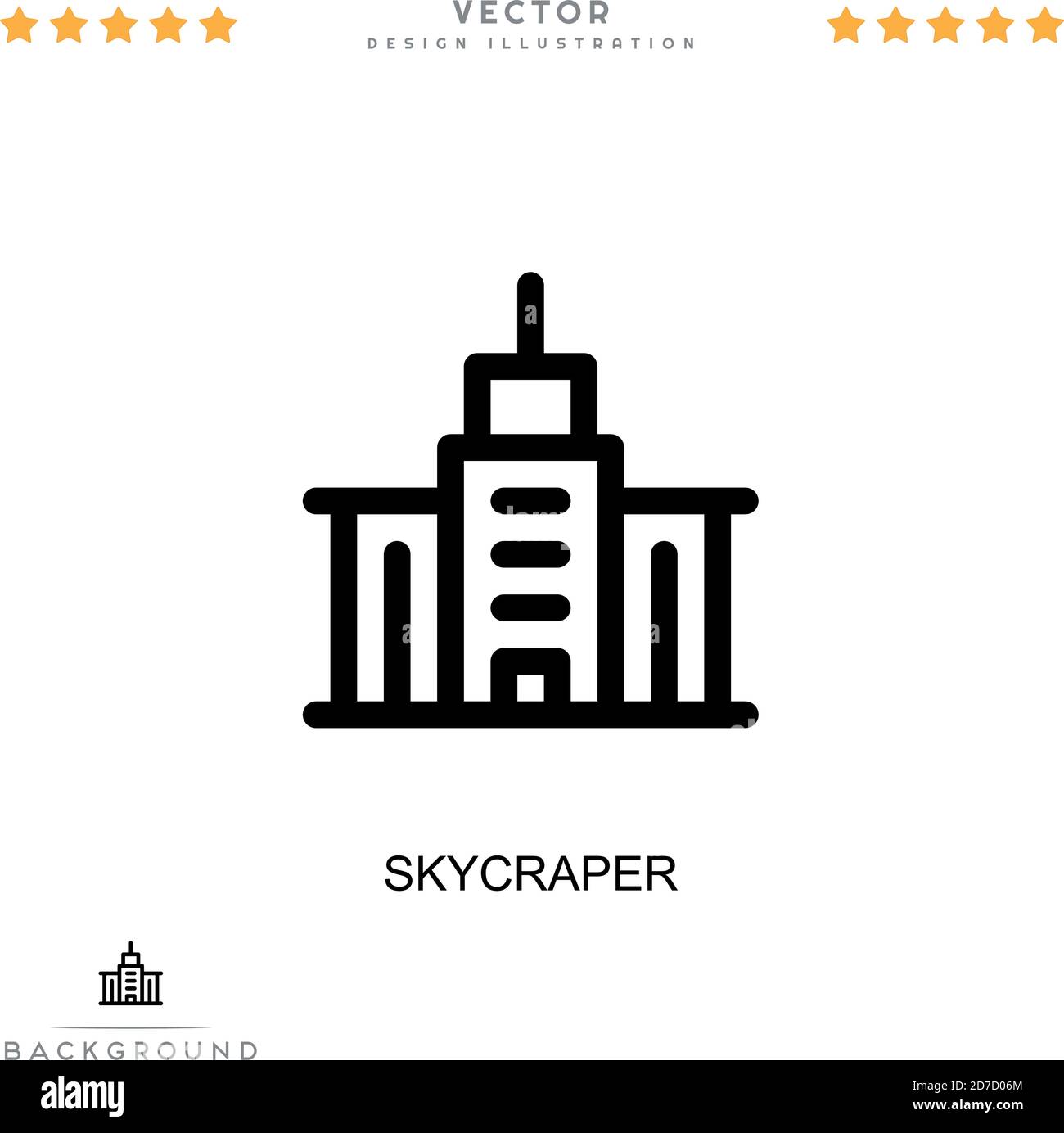 Skycraper icon. Simple element from digital disruption collection. Line ...
