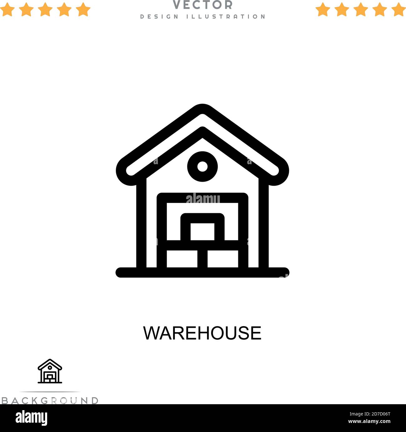 Warehouse icon. Simple element from digital disruption collection. Line ...