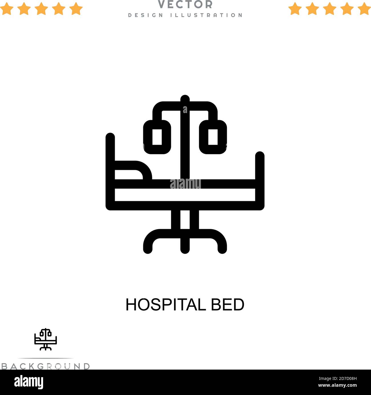 Hospital bed icon. Simple element from digital disruption collection ...