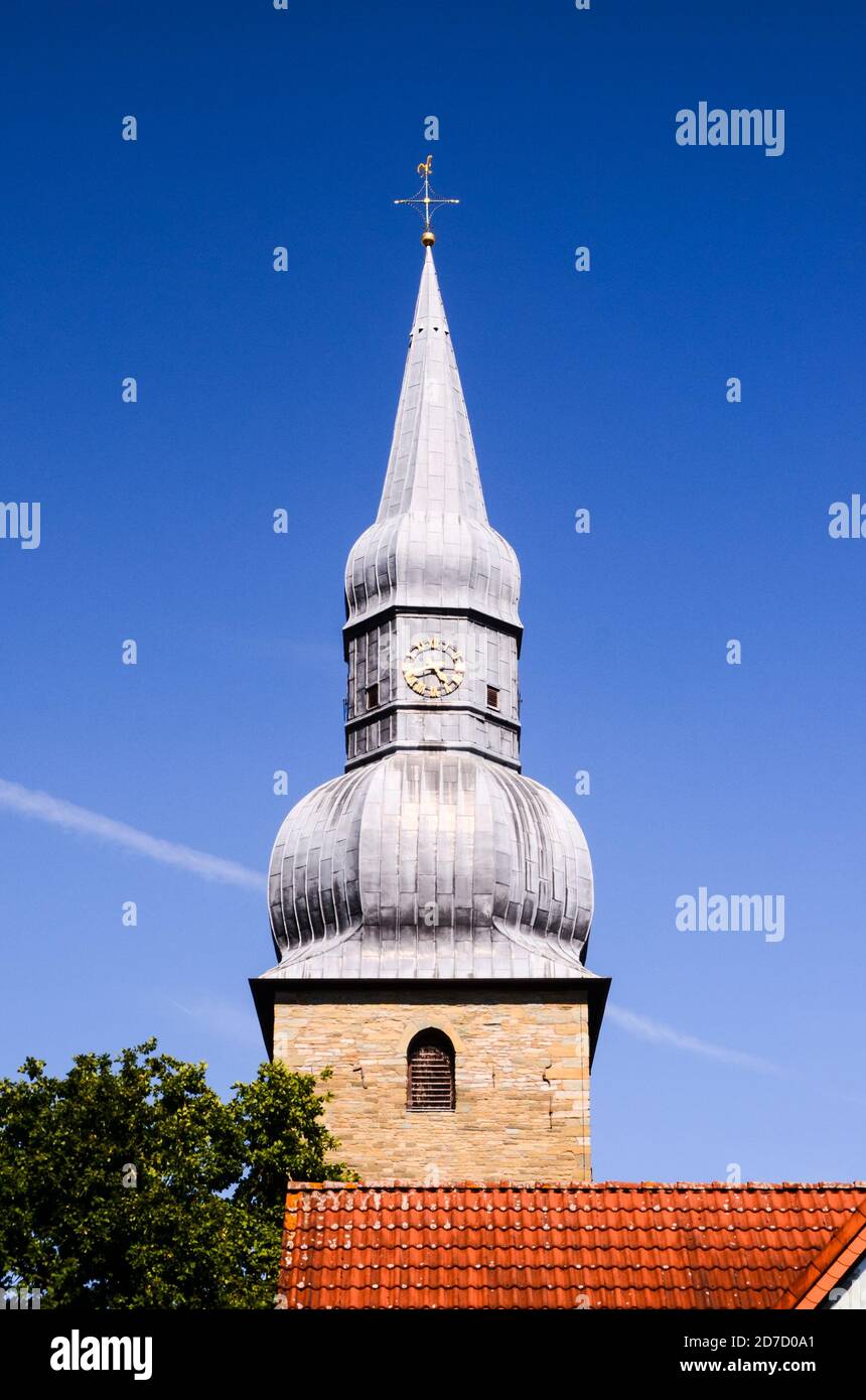 Typical Gothic Belfry Church Tower Stock Photo - Alamy