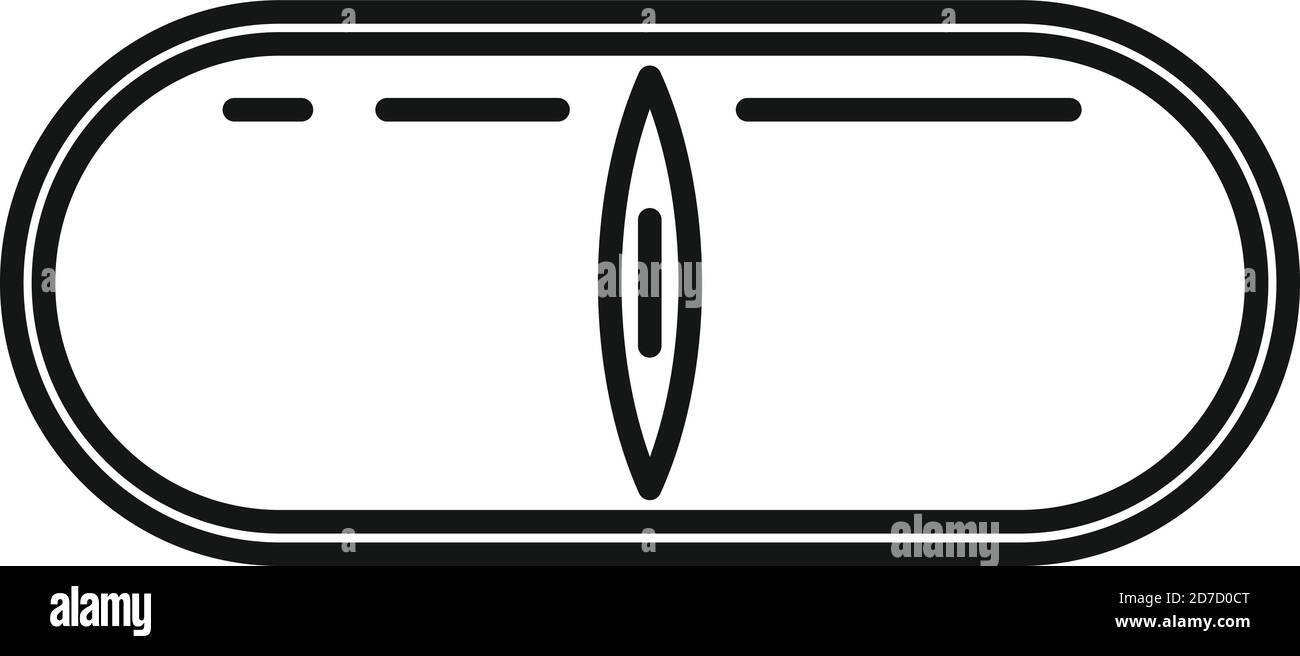 Dose capsule pill icon. Outline dose capsule pill vector icon for web ...