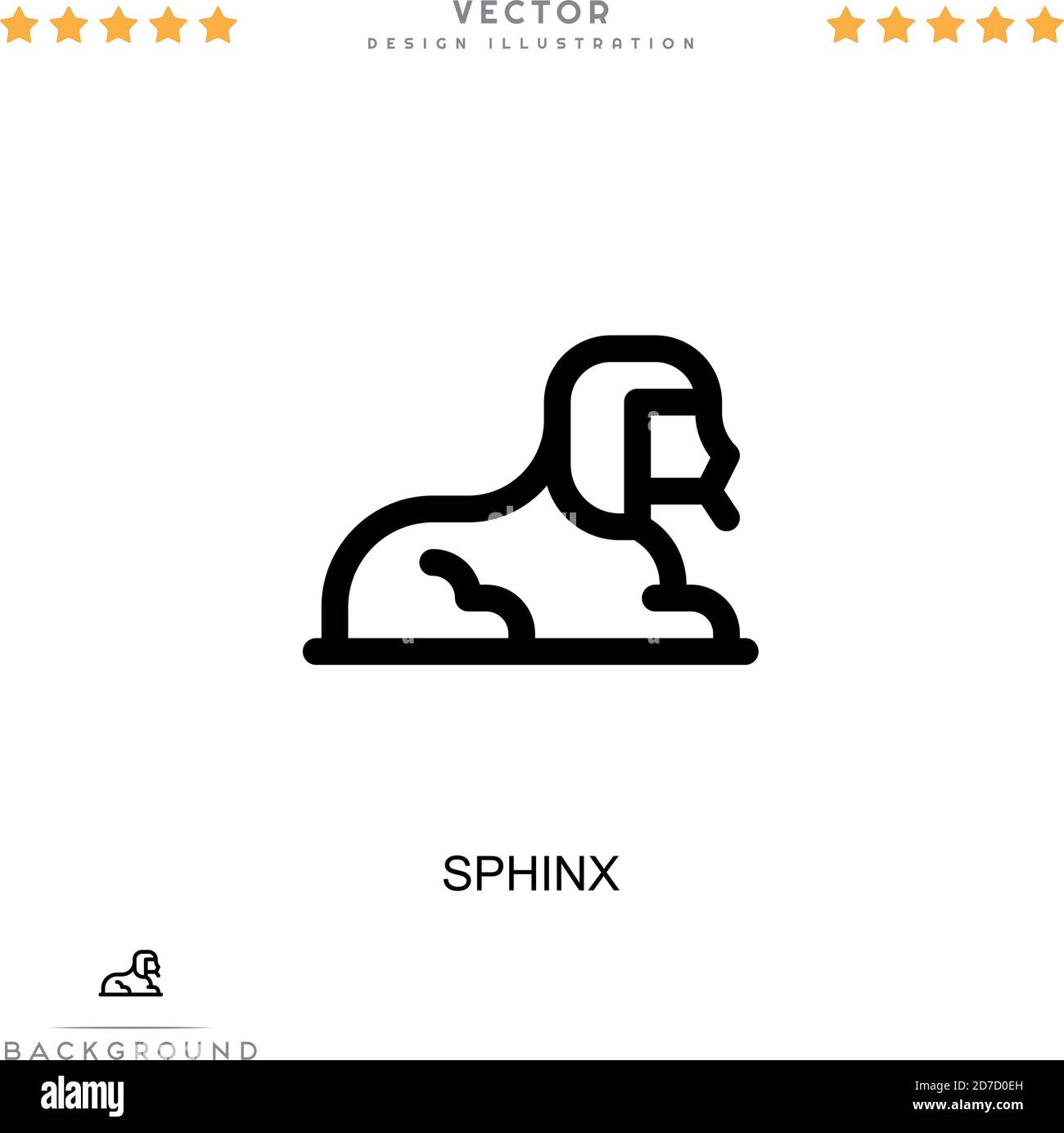 Sphinx icon. Simple element from digital disruption collection. Line ...