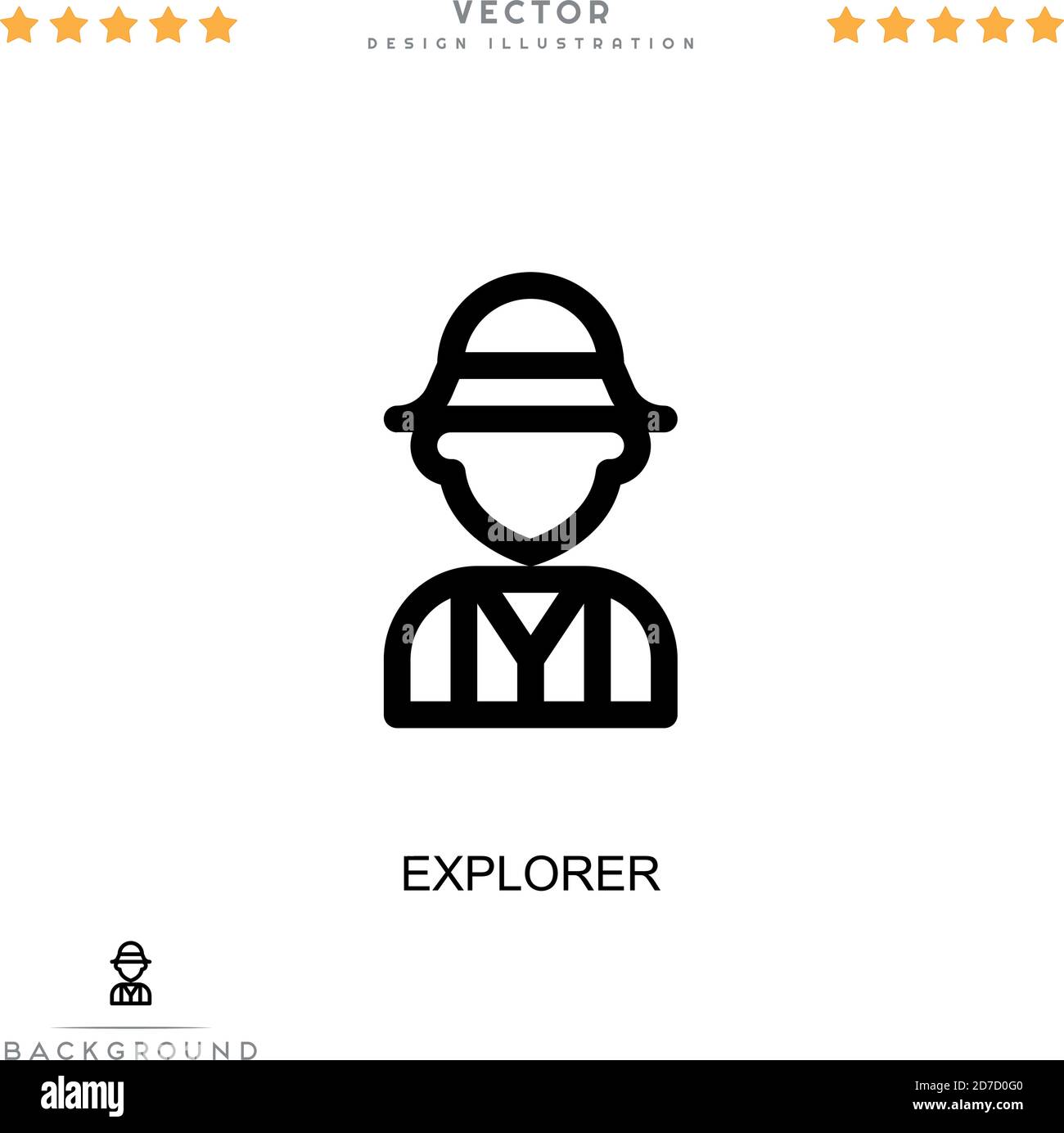 Explorer icon. Simple element from digital disruption collection. Line ...