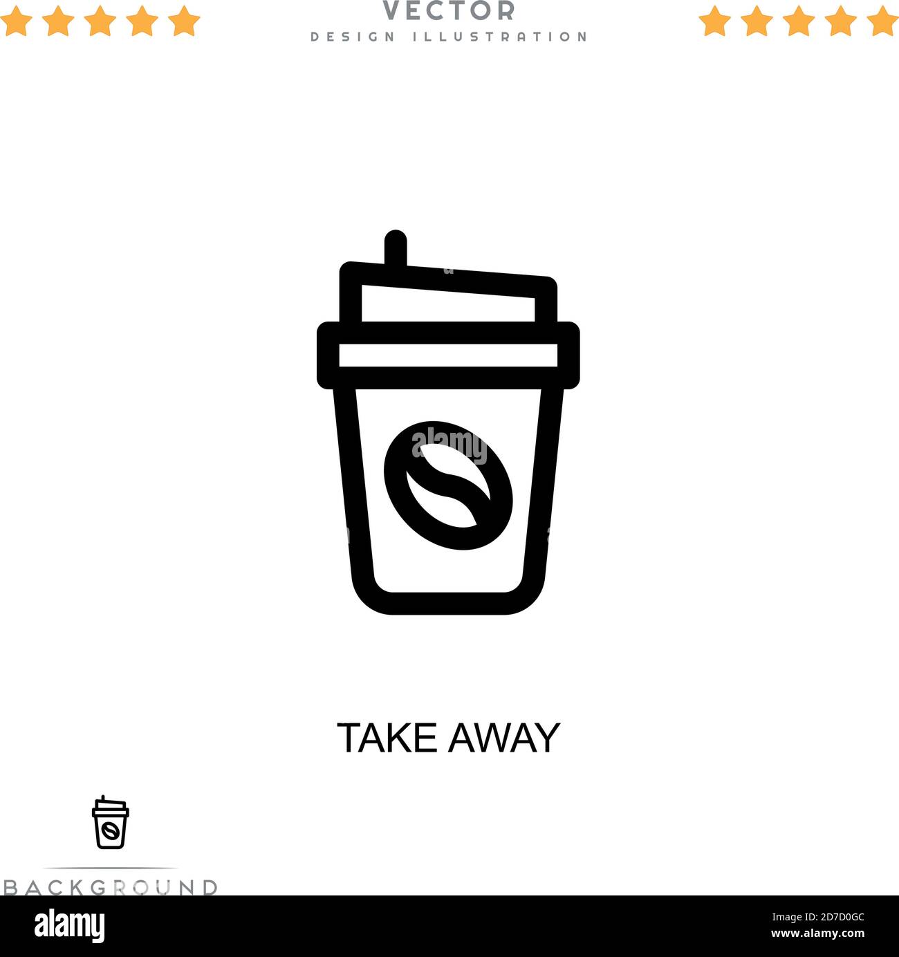 Take away icon. Simple element from digital disruption collection. Line ...
