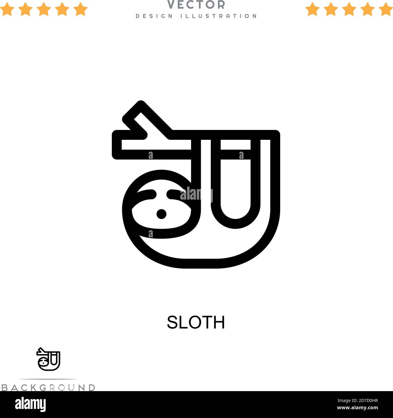 Sloth icon. Simple element from digital disruption collection. Line ...