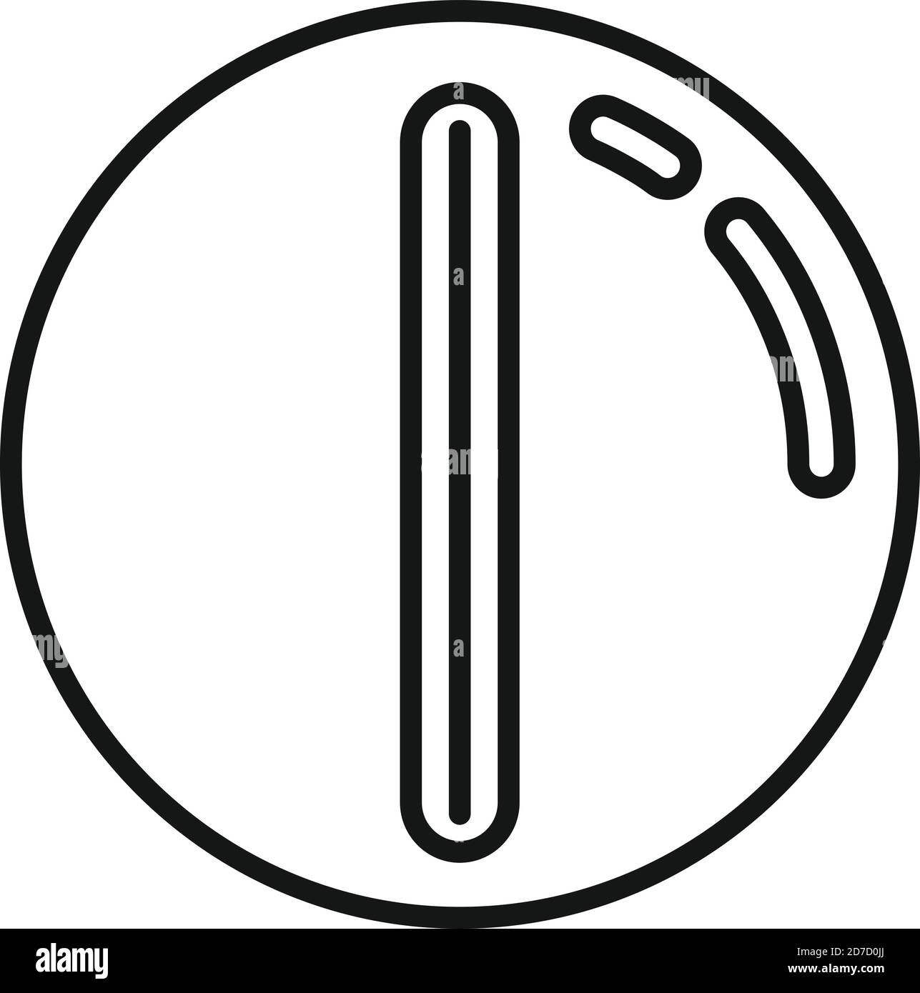 Round pill icon. Outline round pill vector icon for web design isolated ...