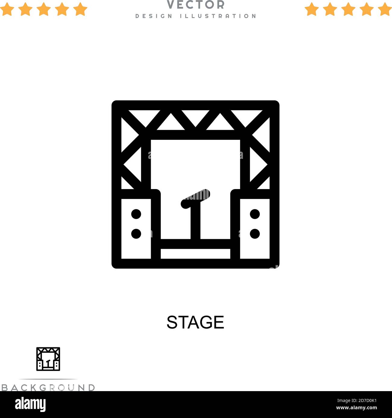Stage icon. Simple element from digital disruption collection. Line ...