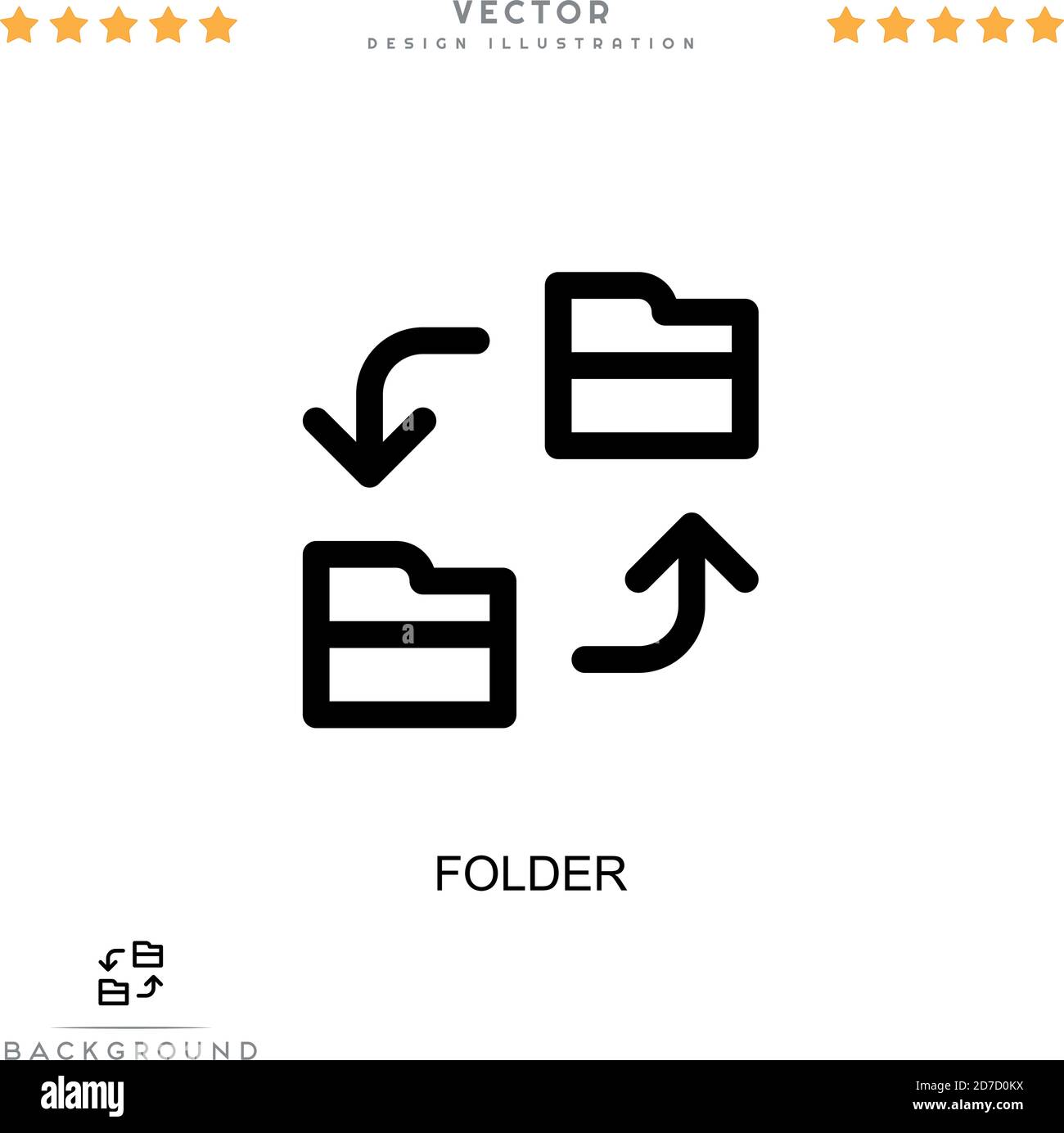 Folder icon. Simple element from digital disruption collection. Line ...