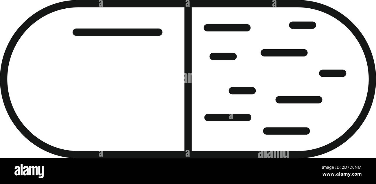 Container pill icon. Outline container pill vector icon for web design ...