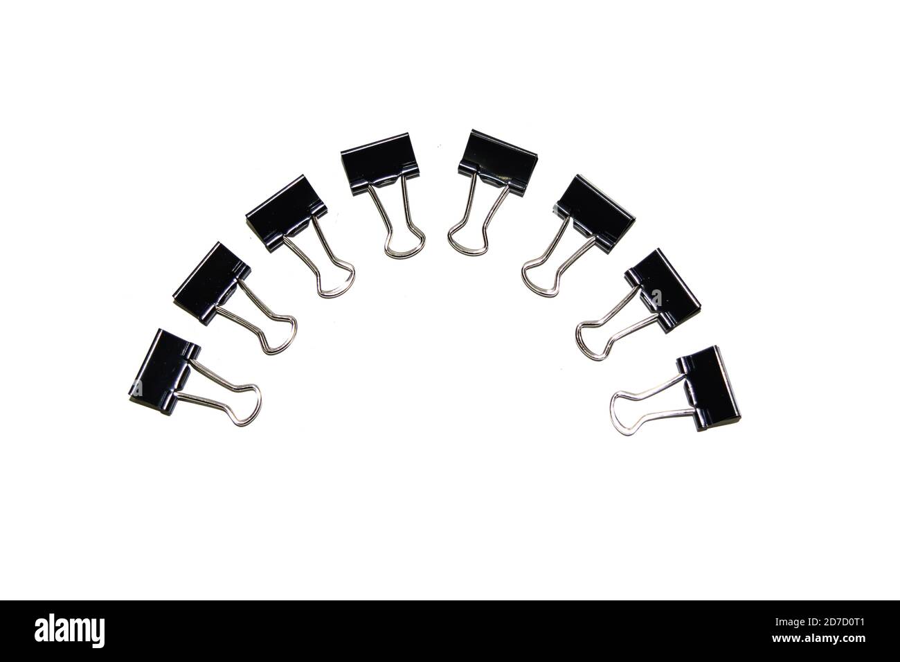 Black Paper clips, isolated on white background Stock Photo - Alamy