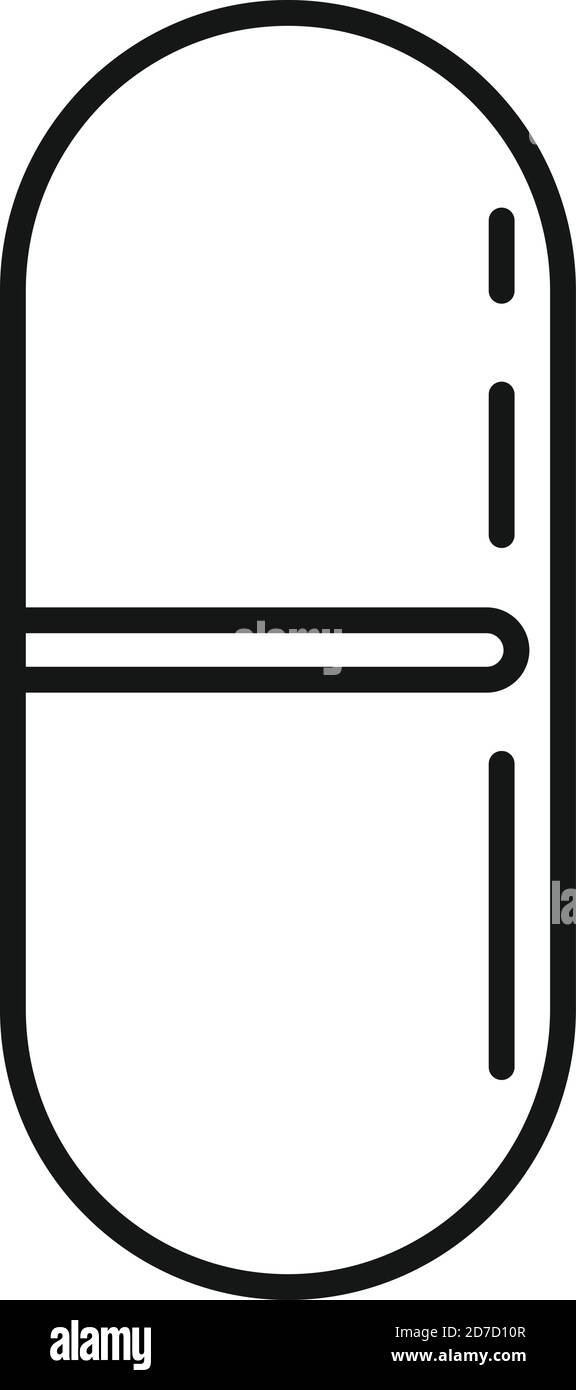 Refill capsule icon. Outline refill capsule vector icon for web design ...
