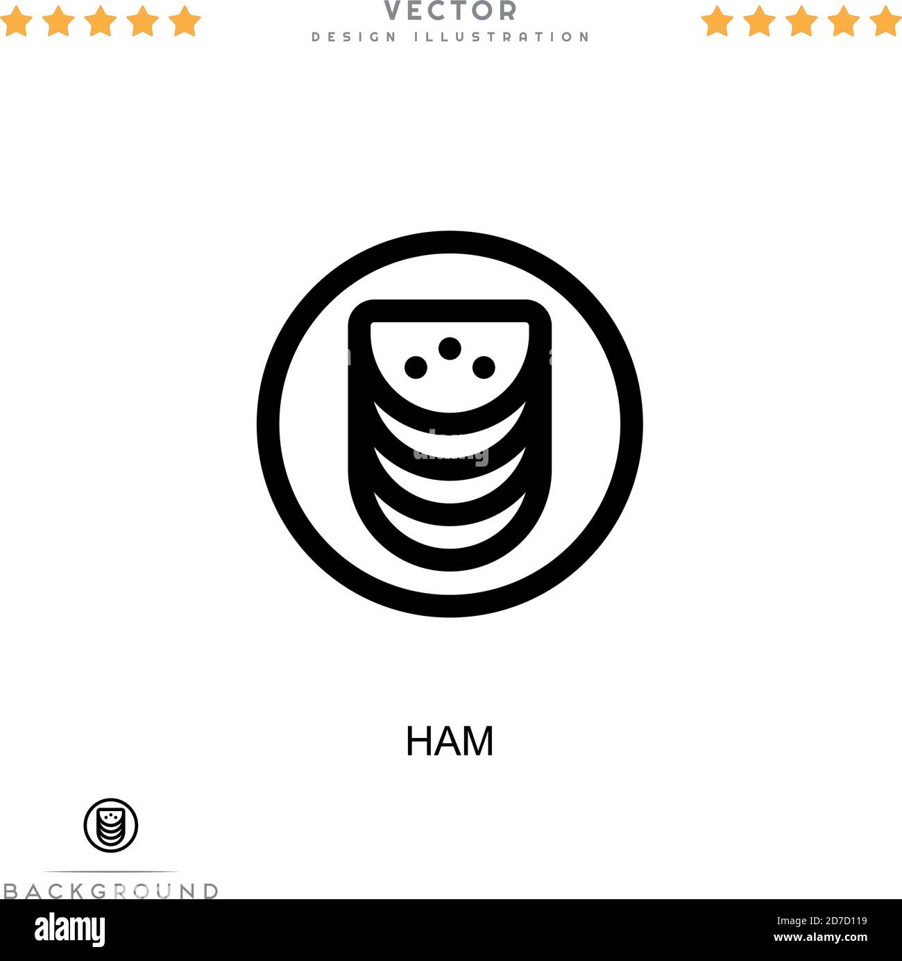 Ham icon. Simple element from digital disruption collection. Line Ham ...