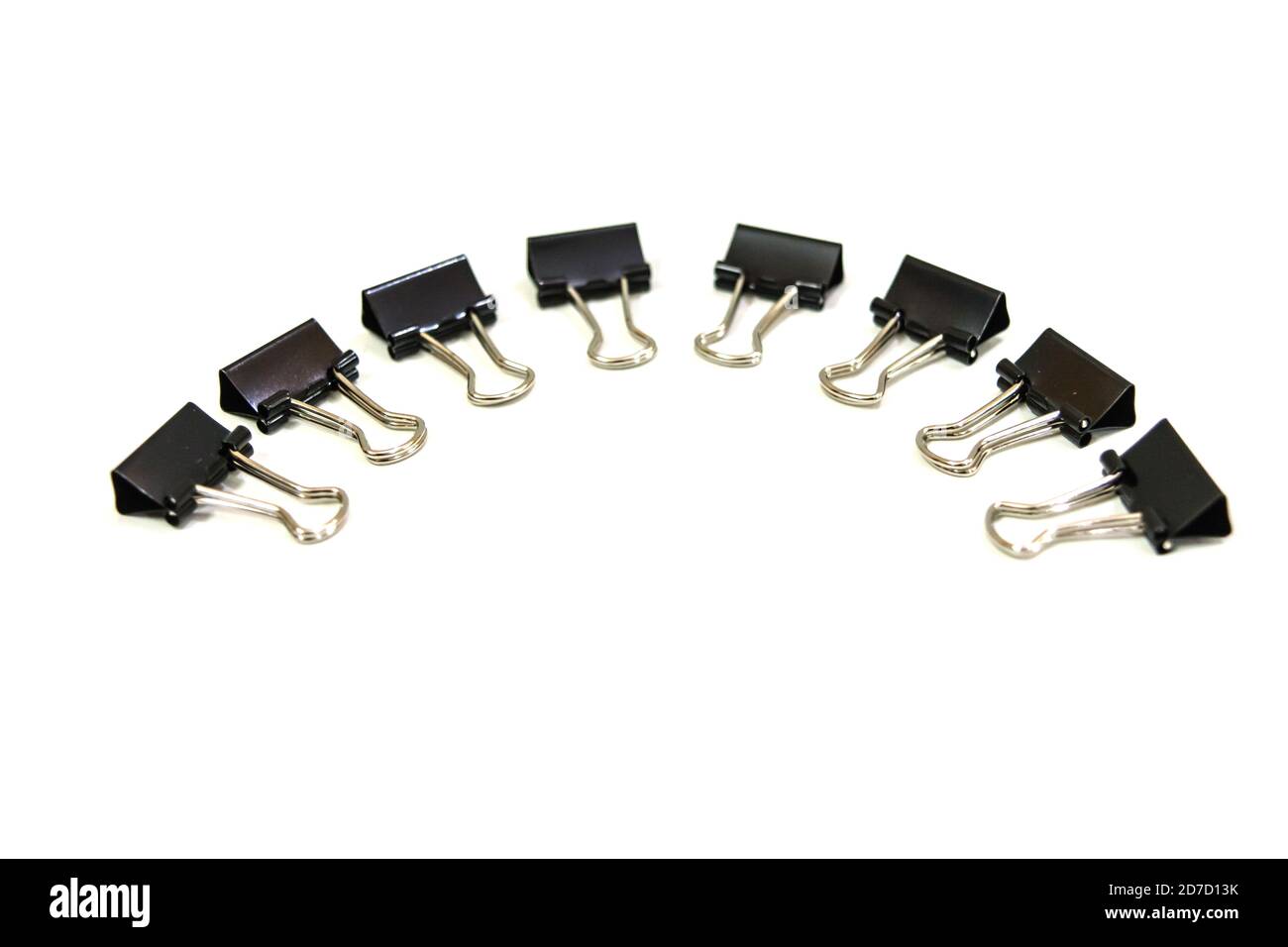 Black Paper clips, isolated on white background Stock Photo - Alamy