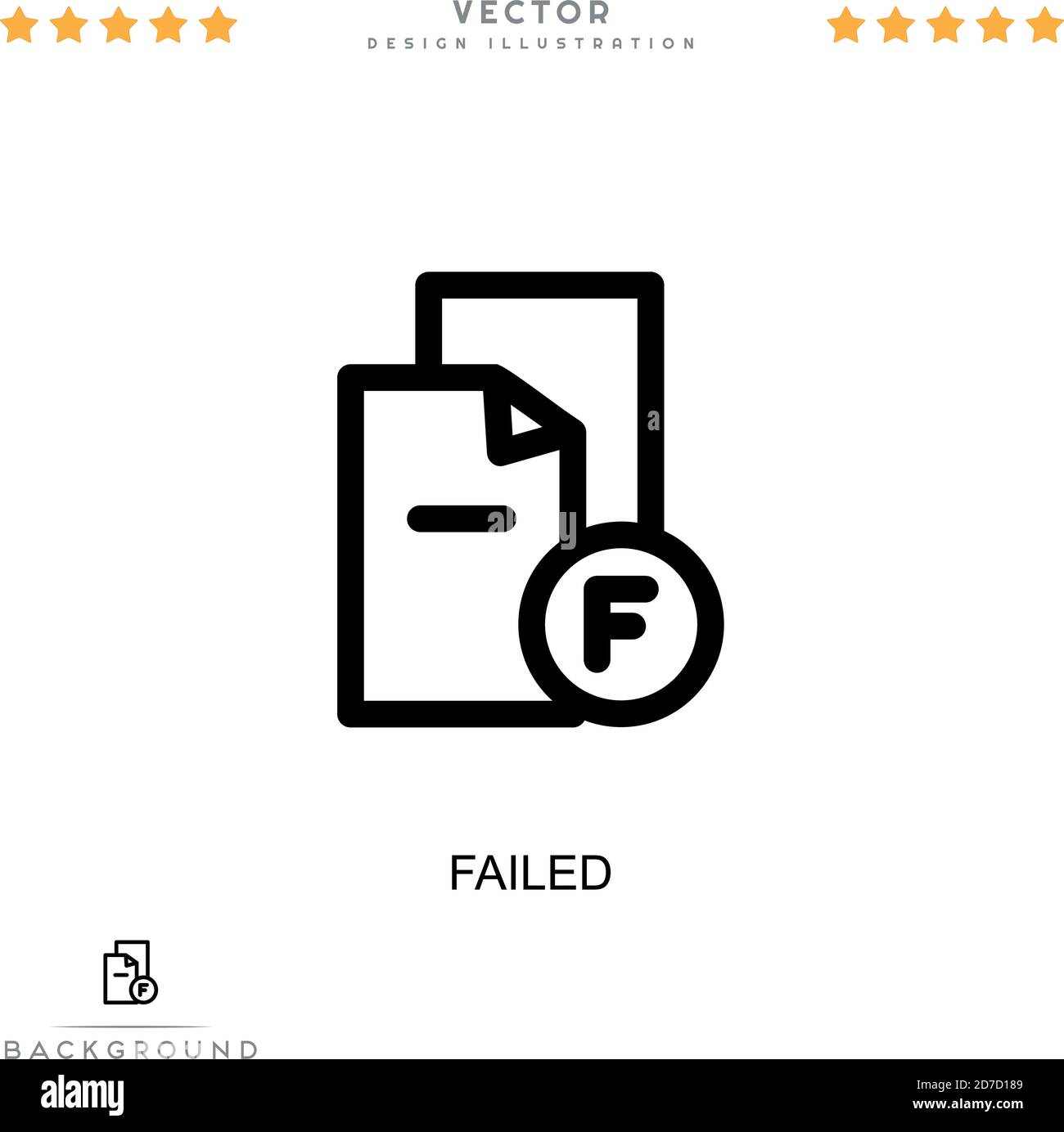 Failed icon. Simple element from digital disruption collection. Line ...