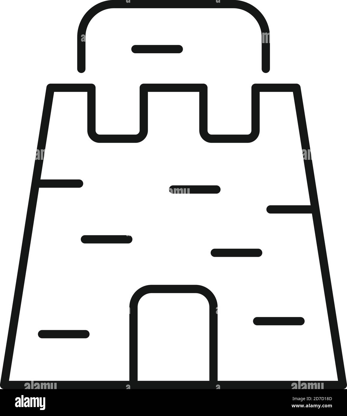 Sandcastle on beach Stock Vector Images - Alamy