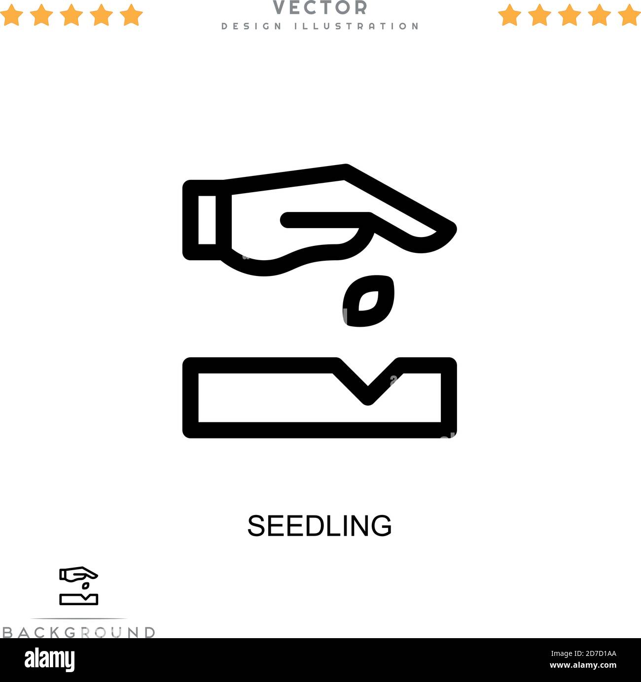 Seedling icon. Simple element from digital disruption collection. Line ...