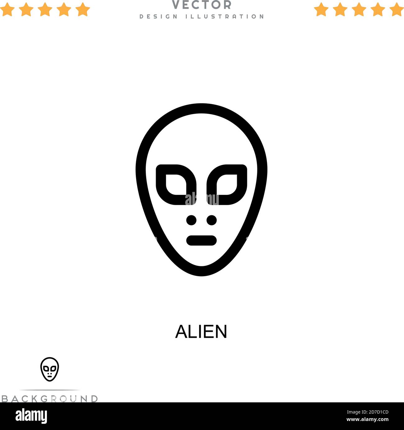 Alien icon. Simple element from digital disruption collection. Line ...