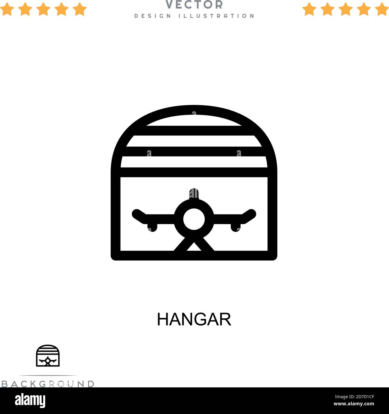 Hangar icon. Simple element from digital disruption collection. Line ...