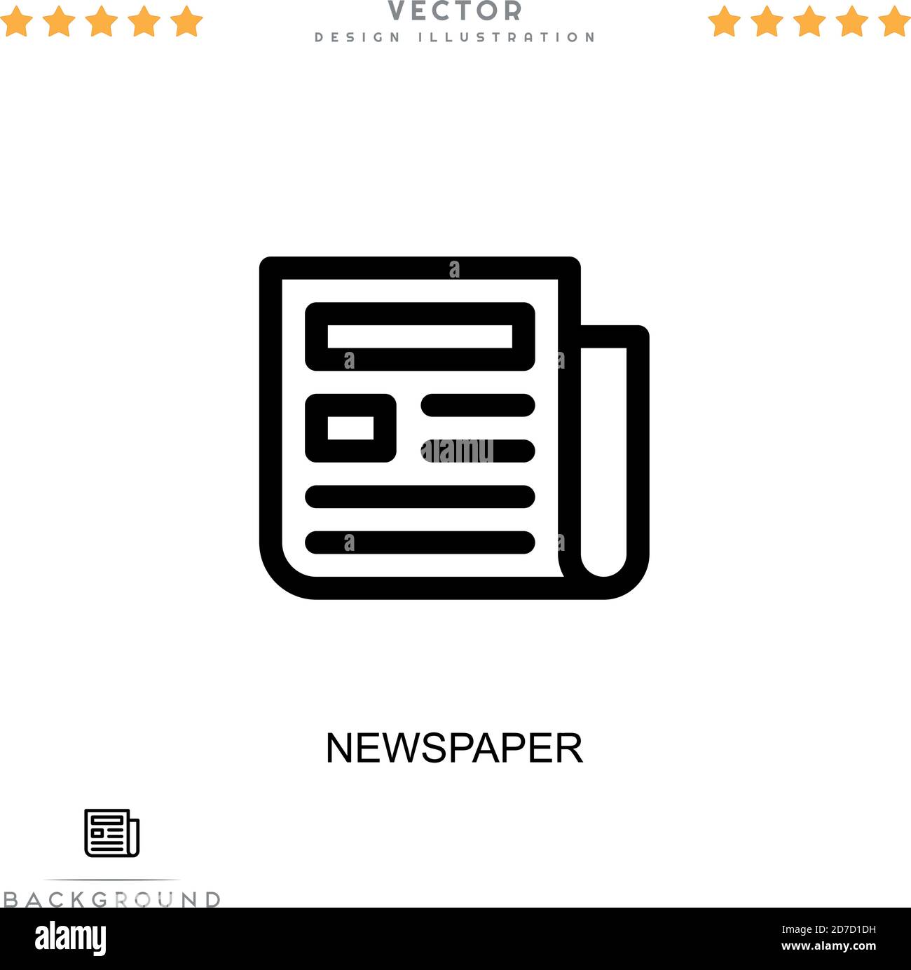 Newspaper icon. Simple element from digital disruption collection. Line ...