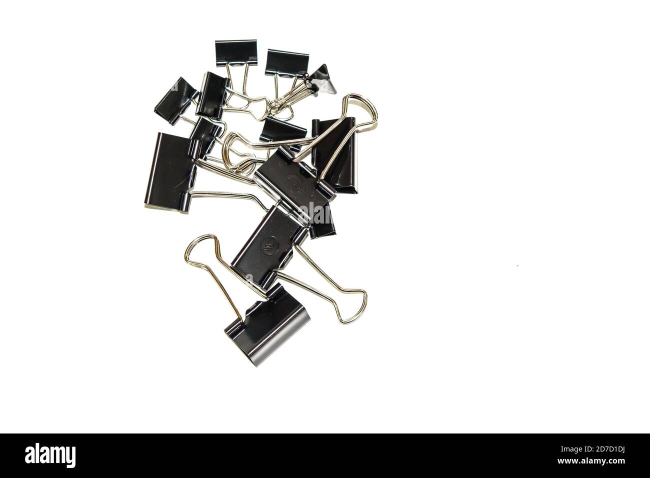 Black Paper clips, isolated on white background Stock Photo - Alamy