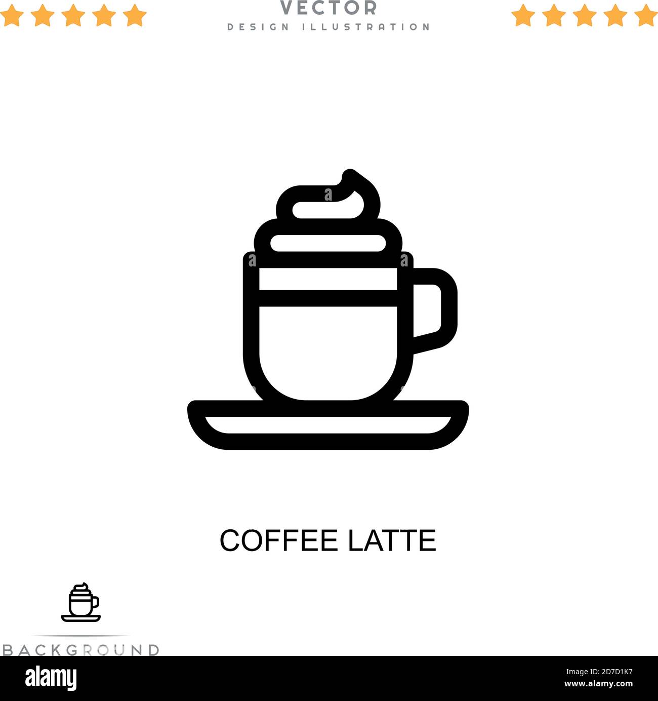 Coffee latte icon. Simple element from digital disruption collection ...