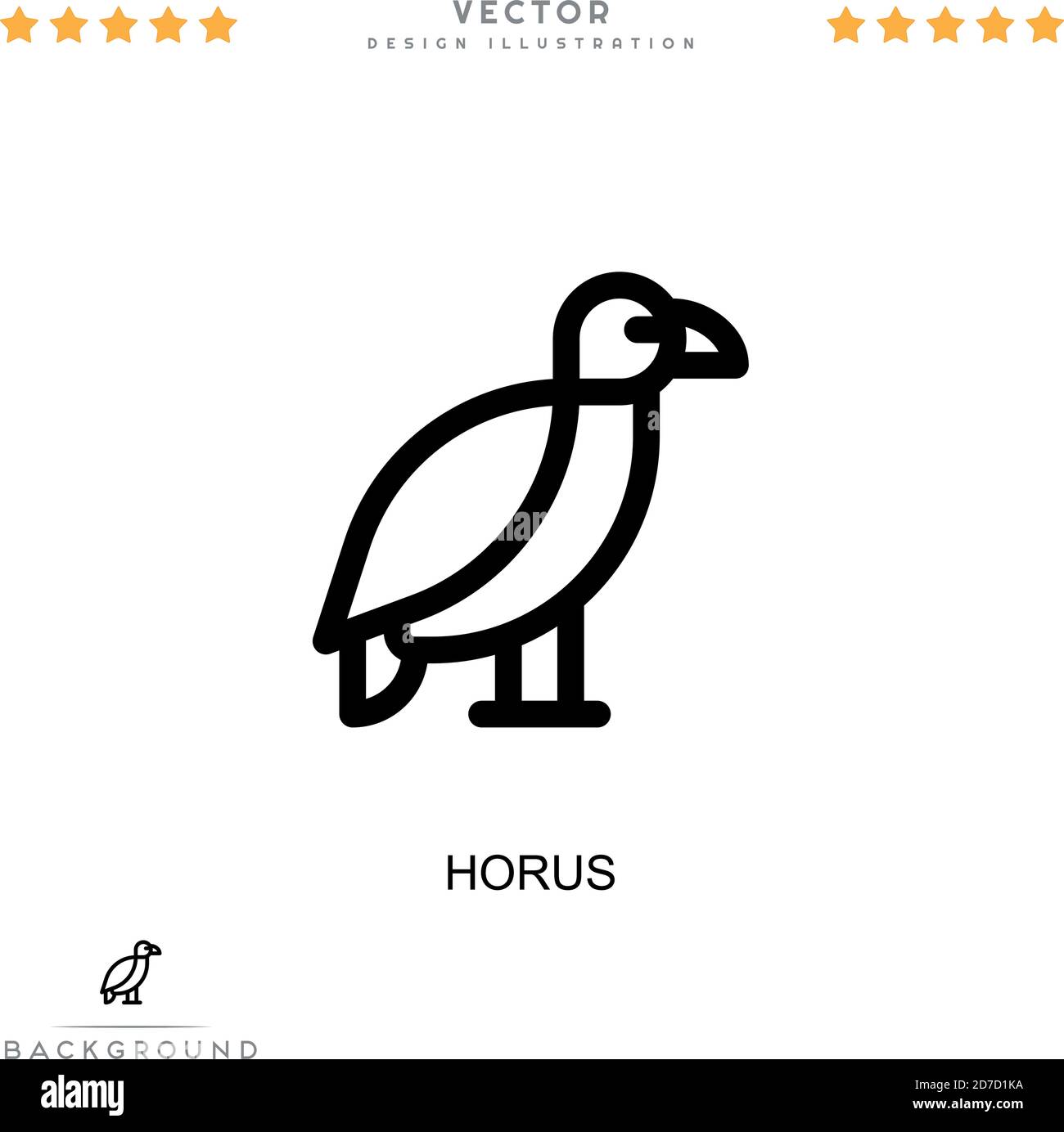 Horus icon. Simple element from digital disruption collection. Line ...