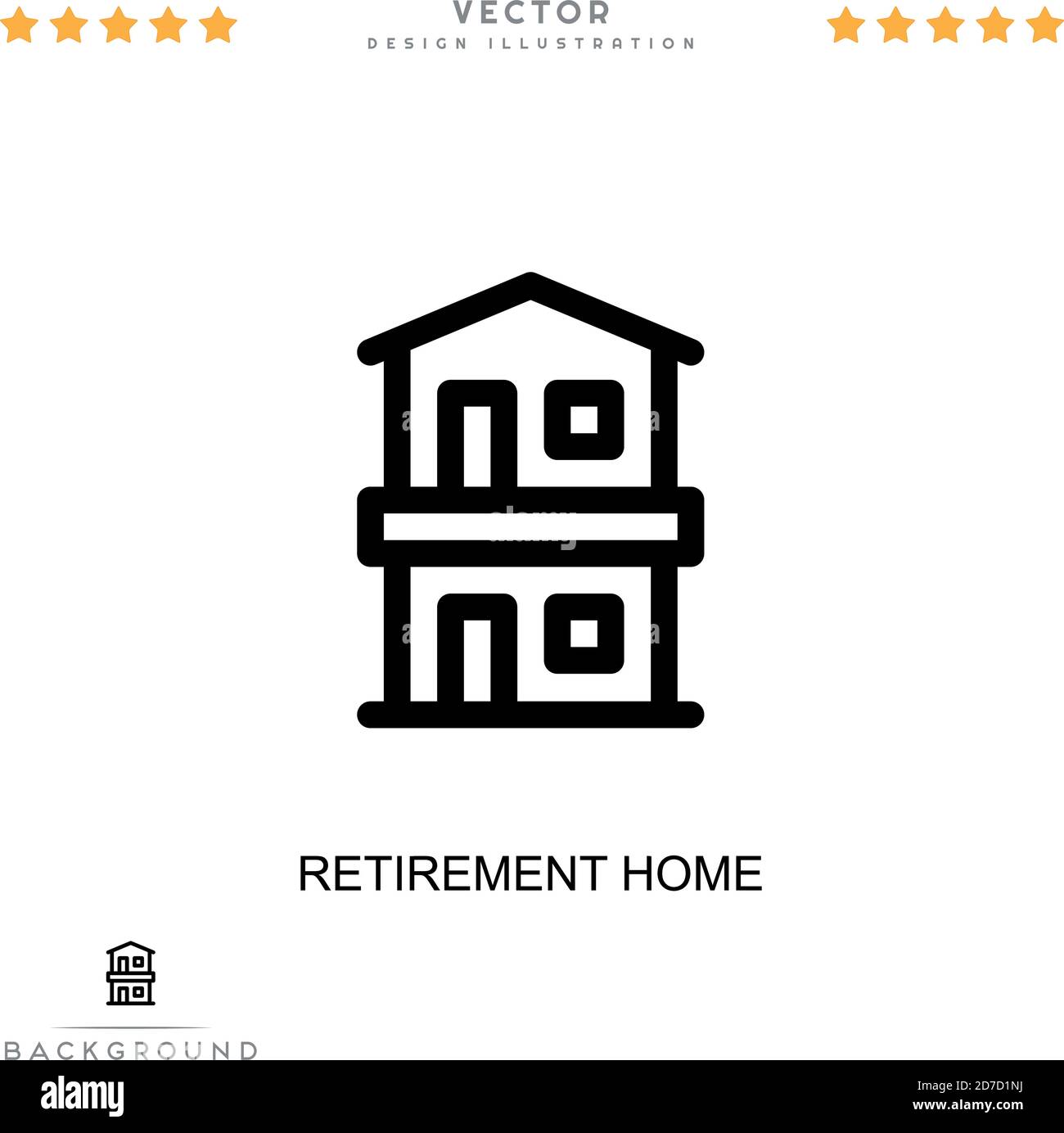 Retirement home icon. Simple element from digital disruption collection ...