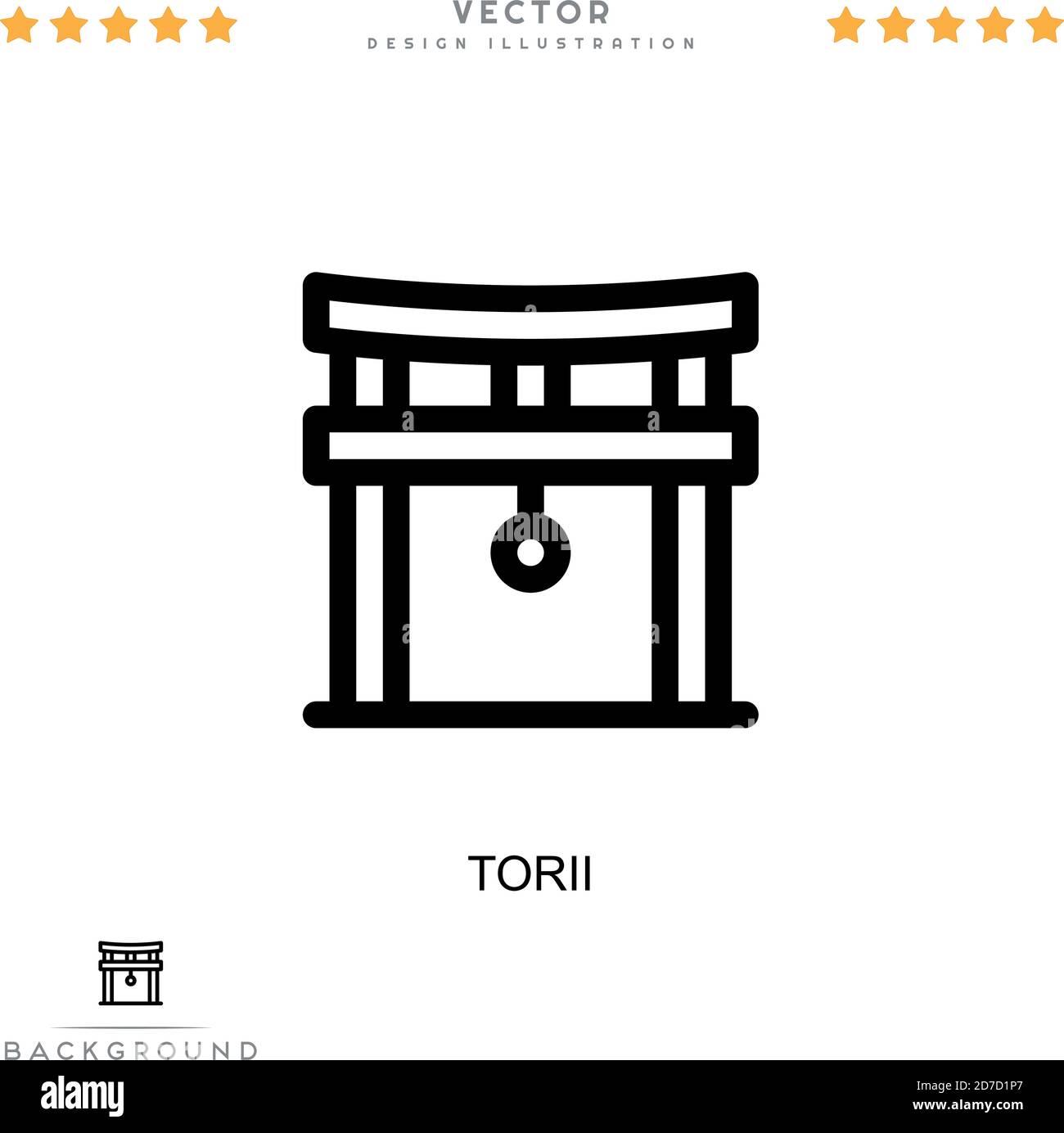 Torii icon. Simple element from digital disruption collection. Line ...