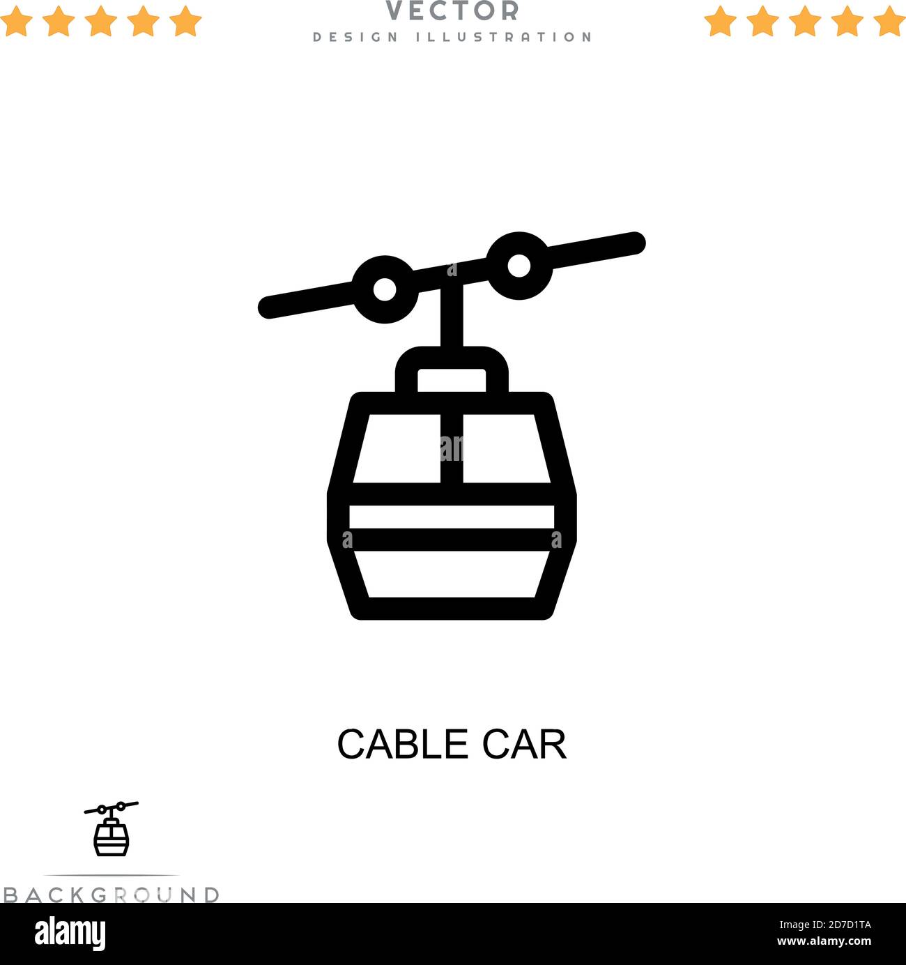 Cable car icon. Simple element from digital disruption collection. Line ...