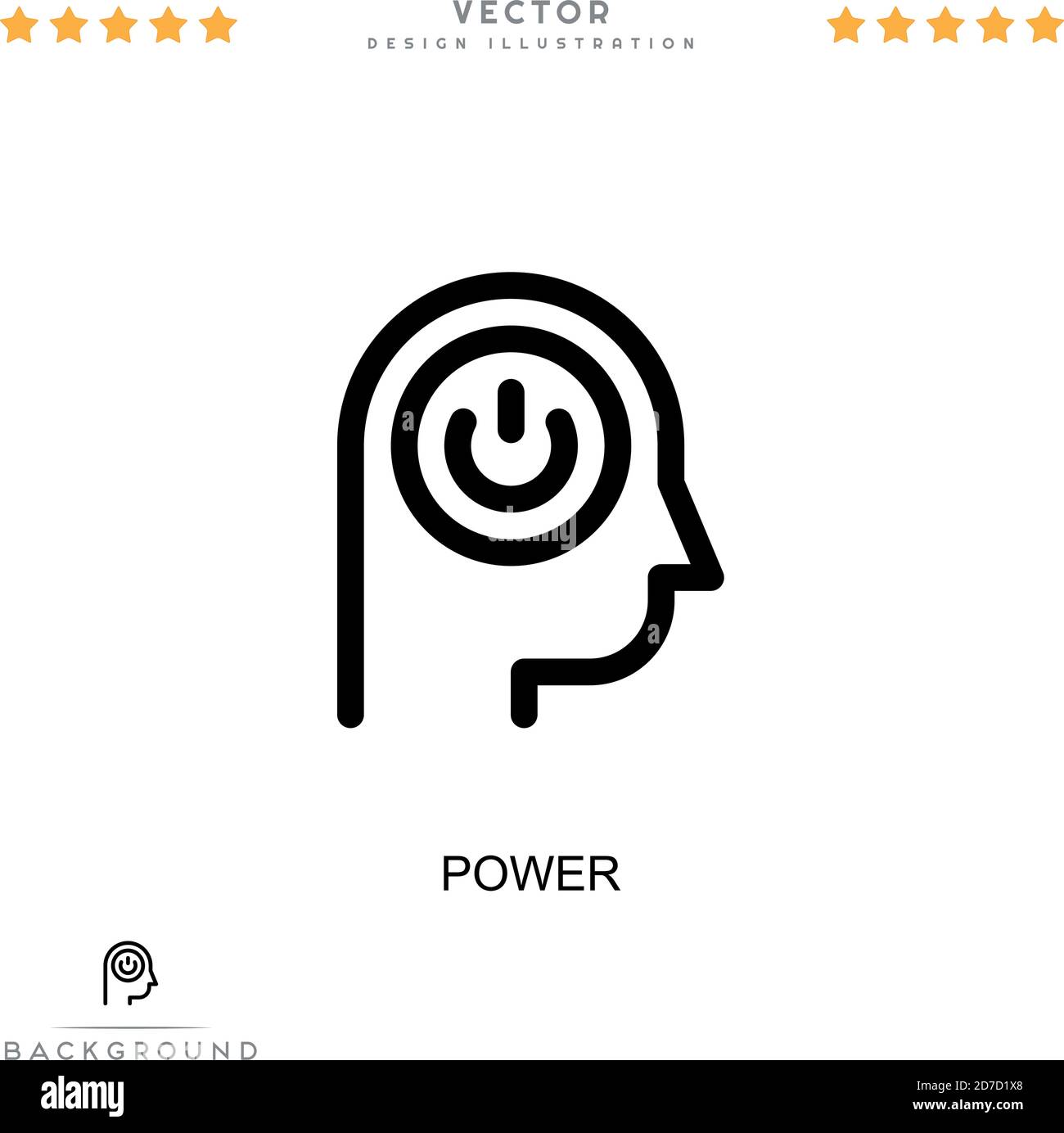 Power icon. Simple element from digital disruption collection. Line ...