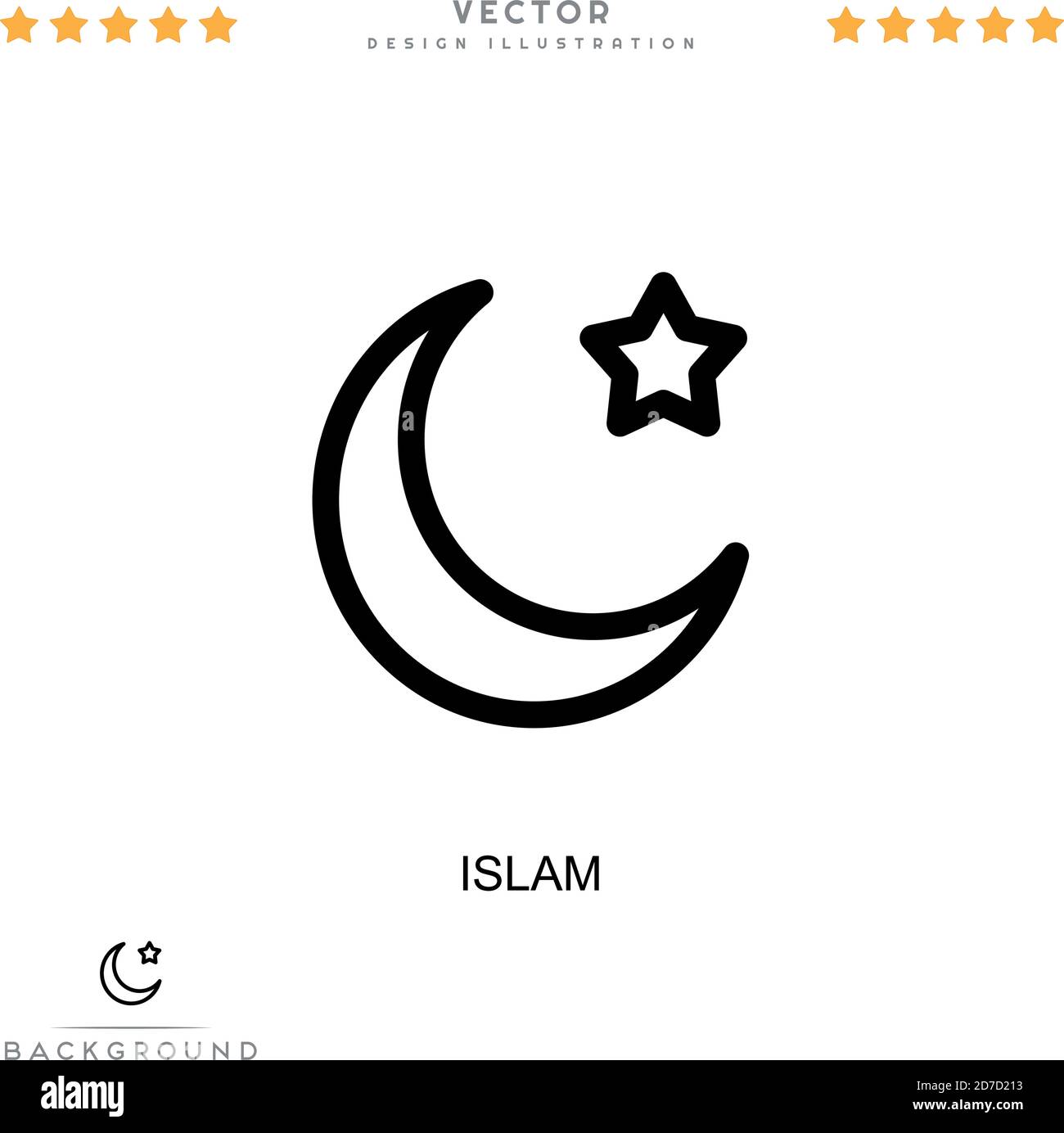 Islam icon. Simple element from digital disruption collection. Line ...
