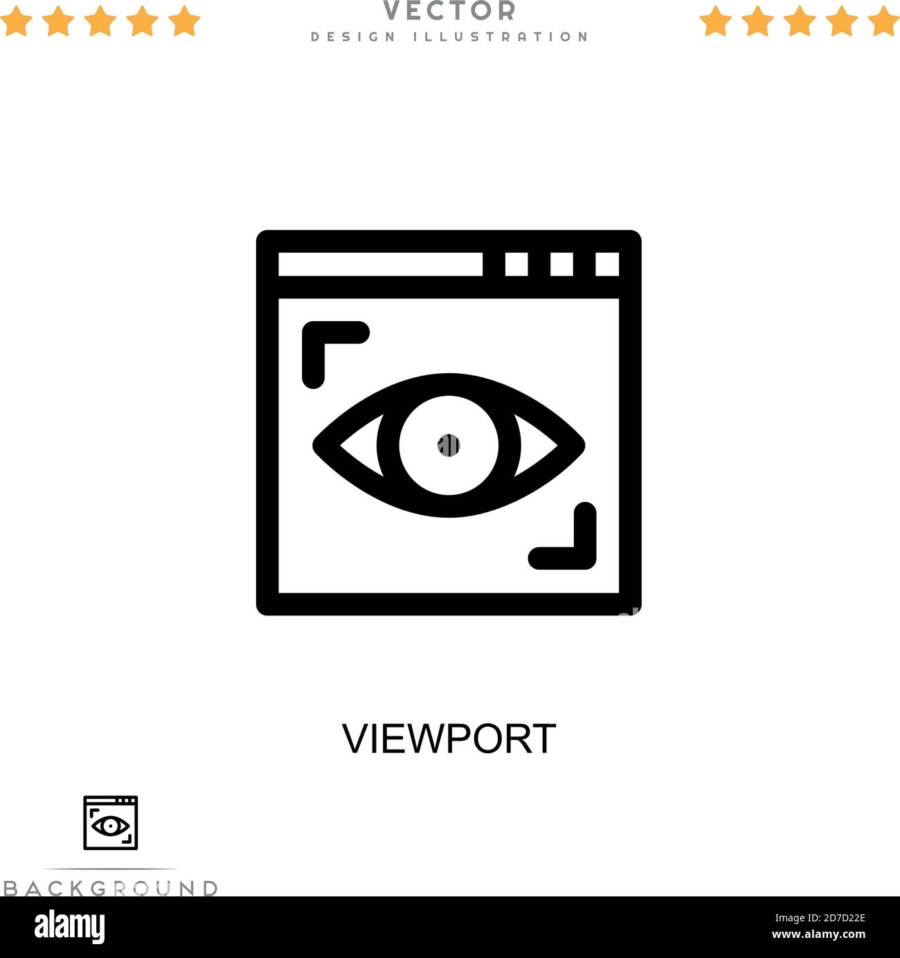 Viewport icon. Simple element from digital disruption collection. Line ...