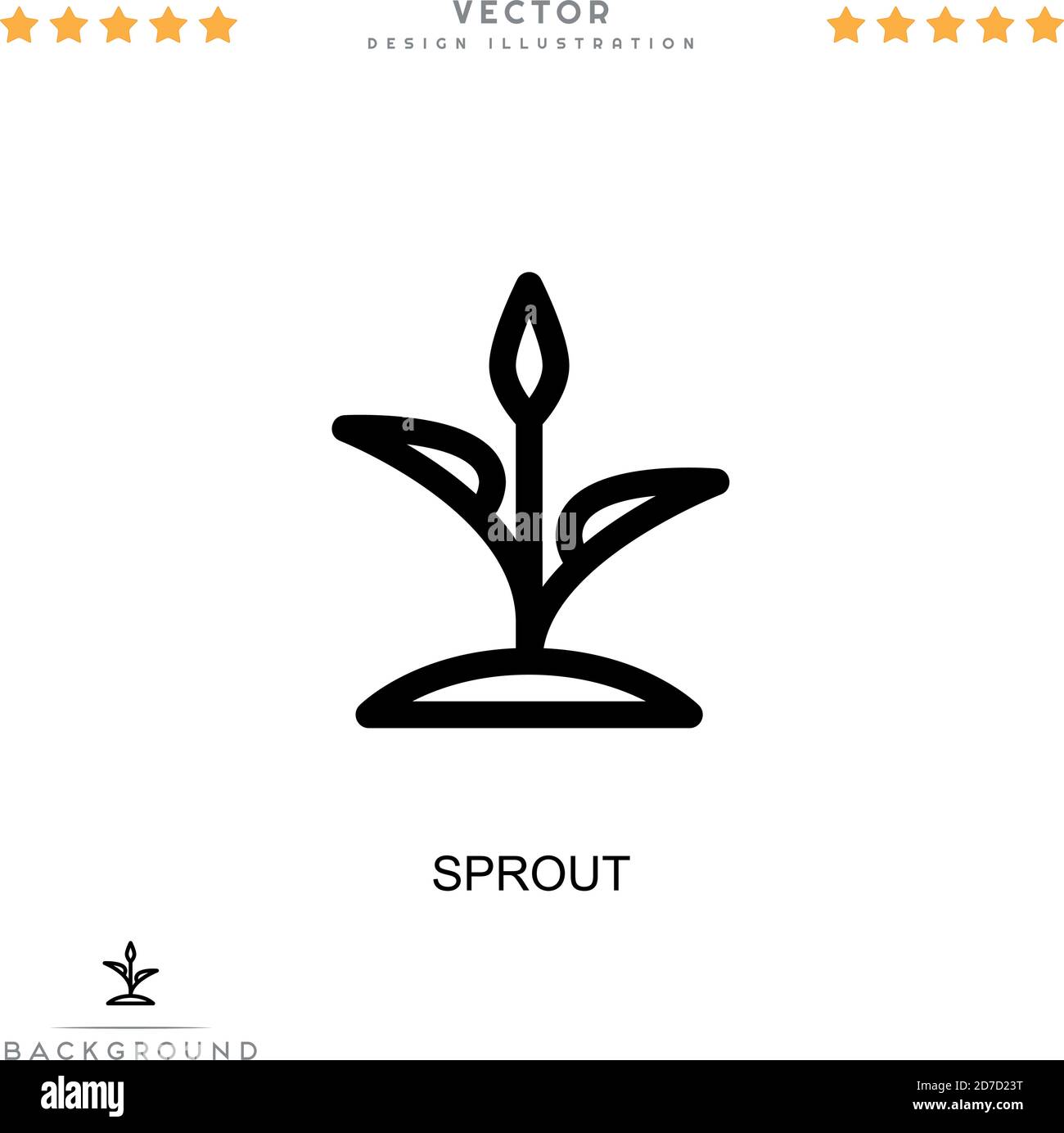 Sprout icon. Simple element from digital disruption collection. Line ...