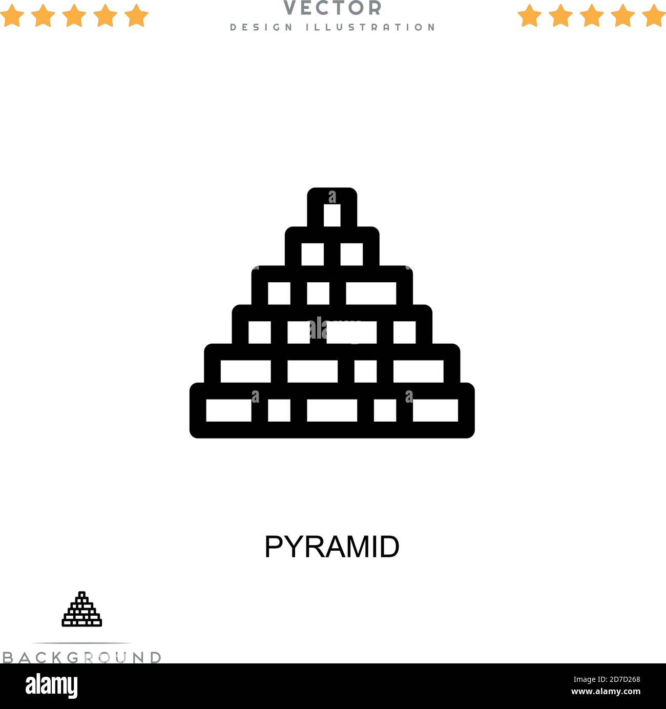 Pyramid icon. Simple element from digital disruption collection. Line ...